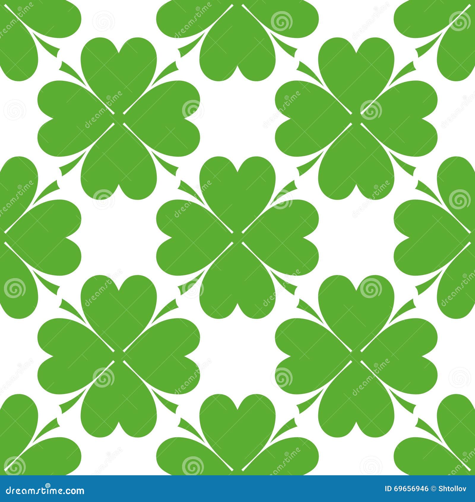 Four Leaf Clover Seamless Pattern Stock Illustrations – 2,907 Four Leaf ...