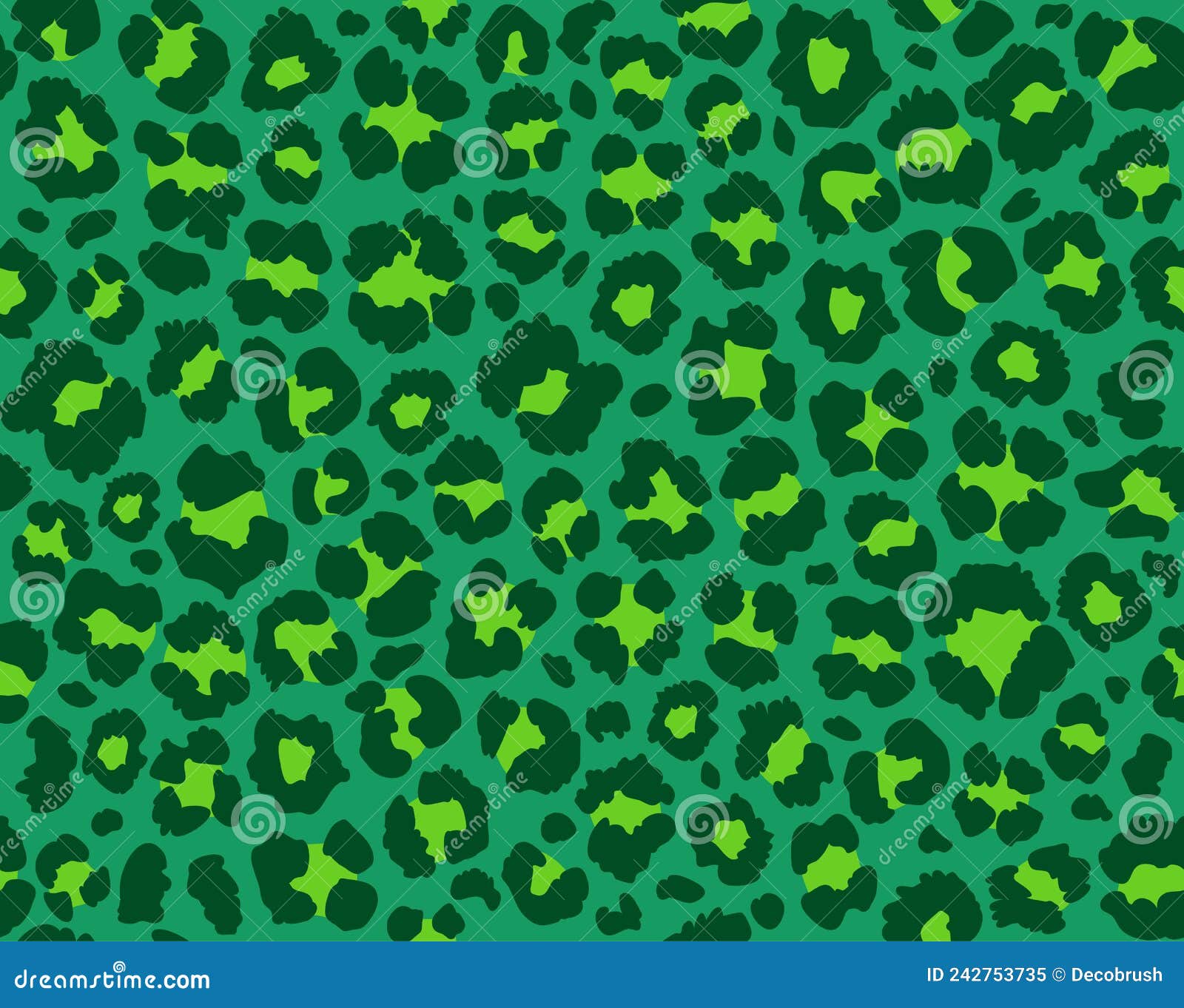 Saint Patrick S Day Leopard Pattern, Green Leopard Print Seamless ...