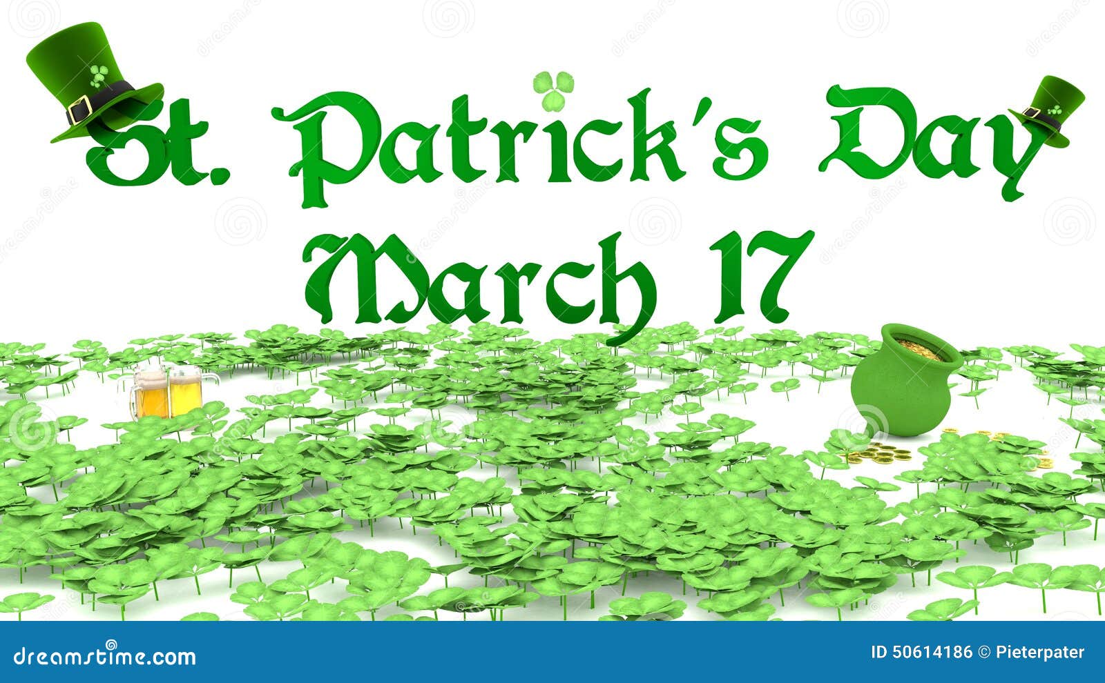 Saint Patrick S Day March 17 Stock Illustration - Illustration of plant ...