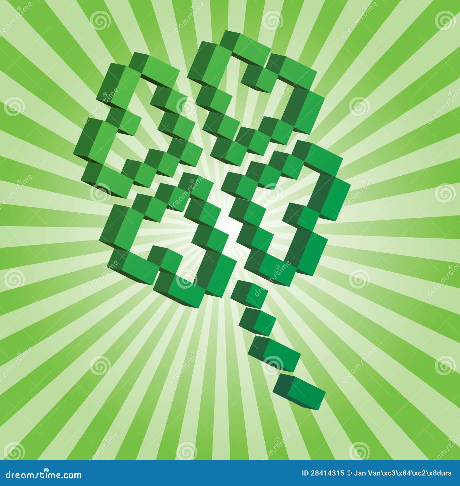 Saint Patrick S Day Pixel Shamrock Stock Vector - Illustration of ...