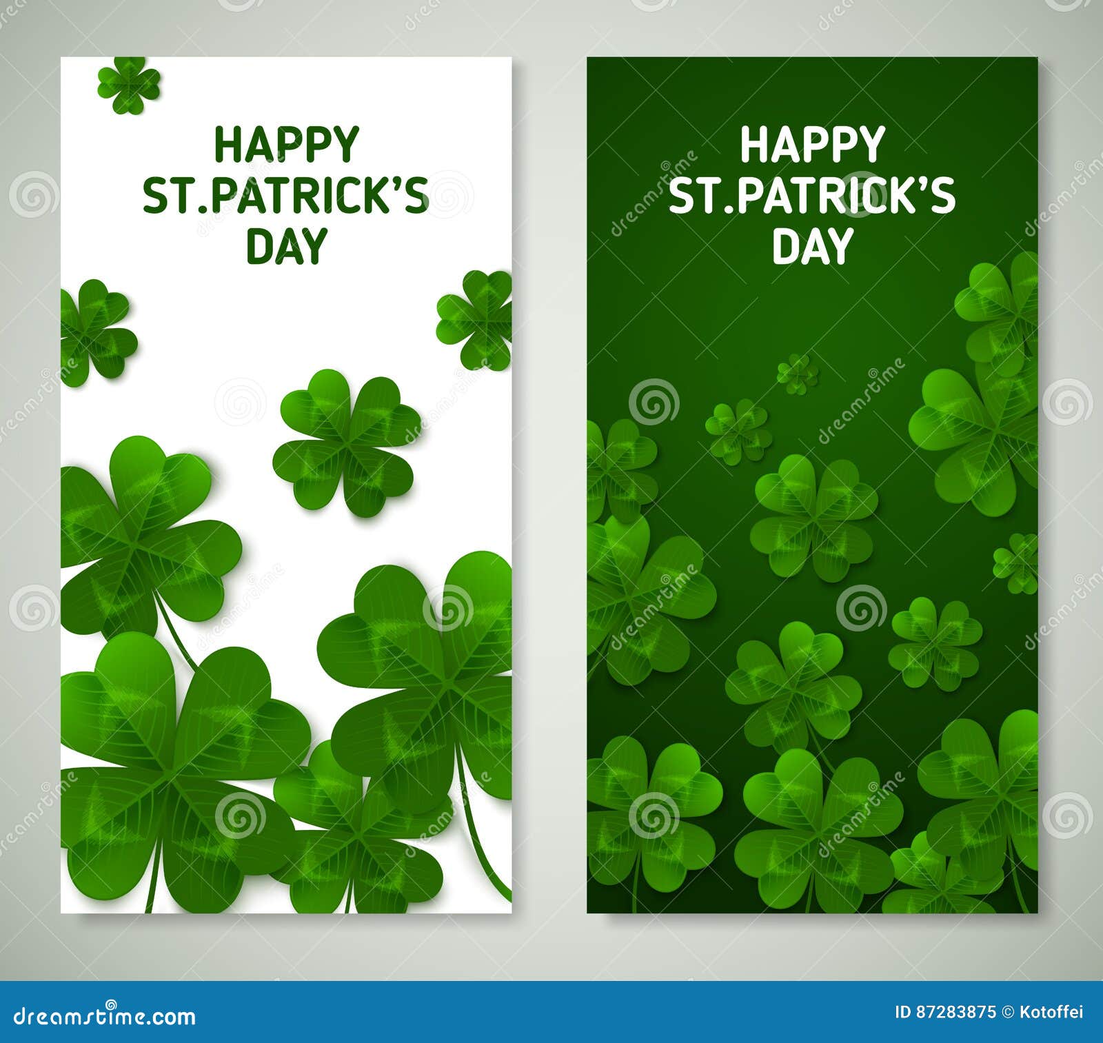 Saint Patrick`s Day Vertical Banners Stock Vector - Illustration of ...