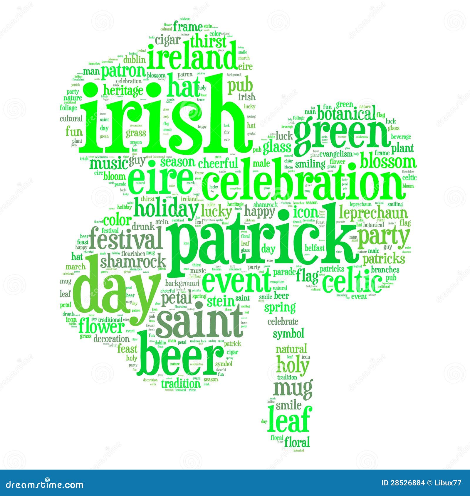 Saint Patrick S Day Word Cloud Shamrock Stock Illustration ...