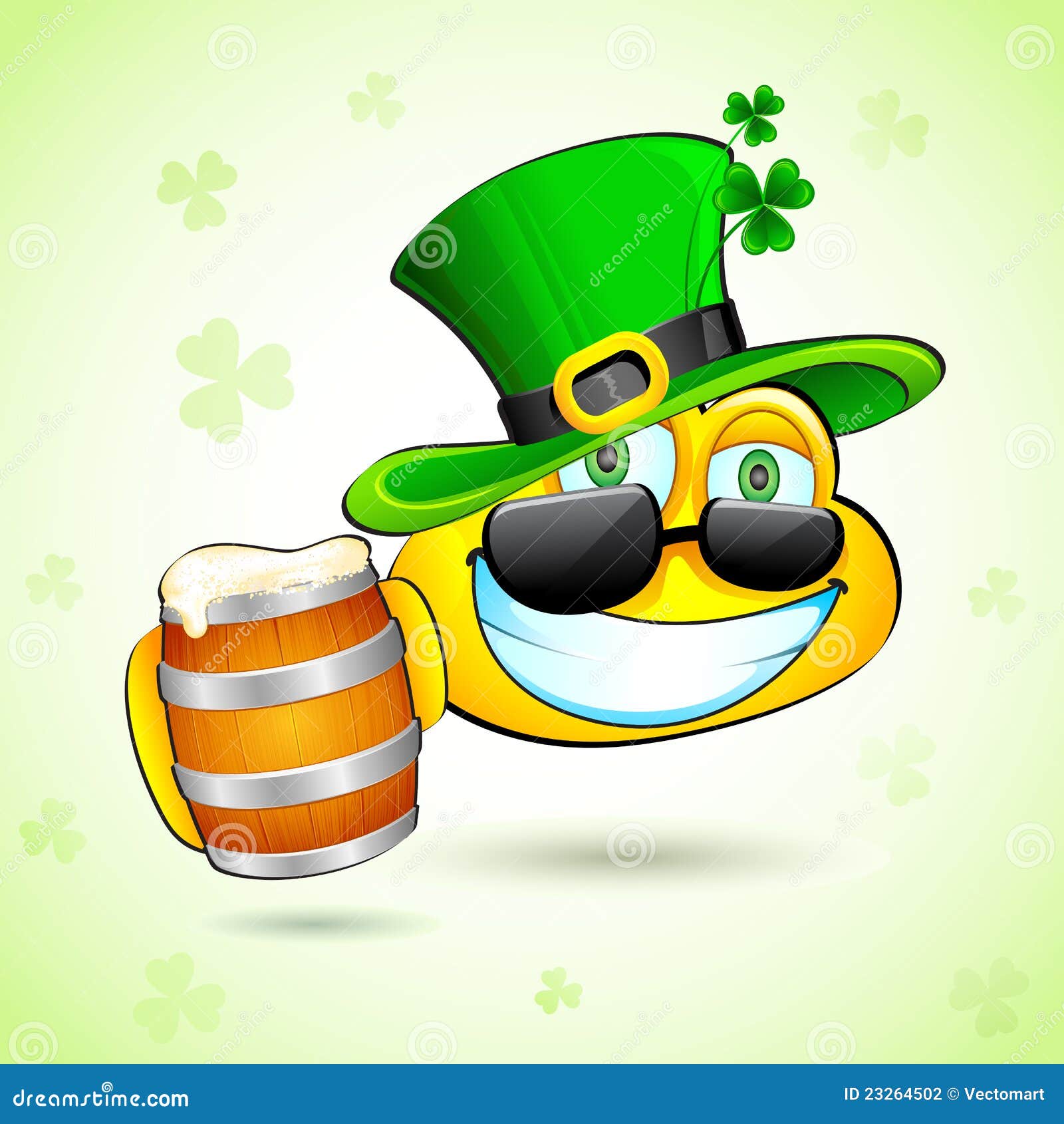 Saint Patrick Smiley stock vector. Illustration of cartoon - 23264502