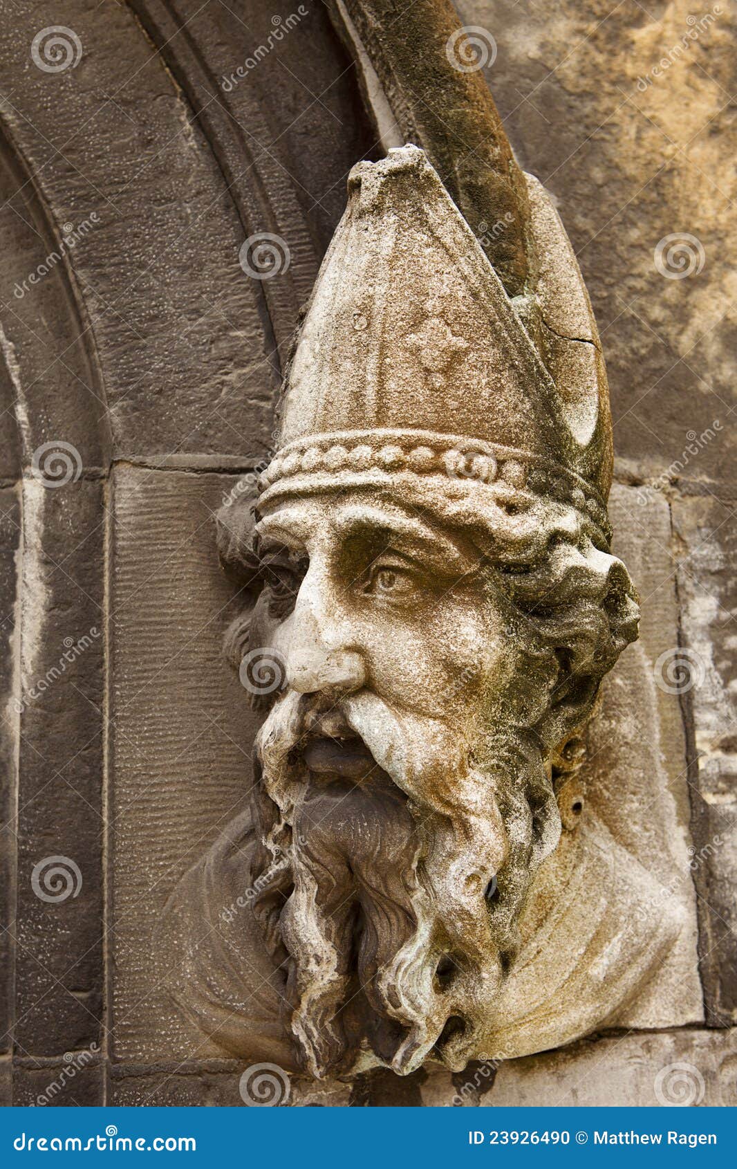 Saint Patrick Stone Carving Stock Photo - Image of carving, face: 23926490