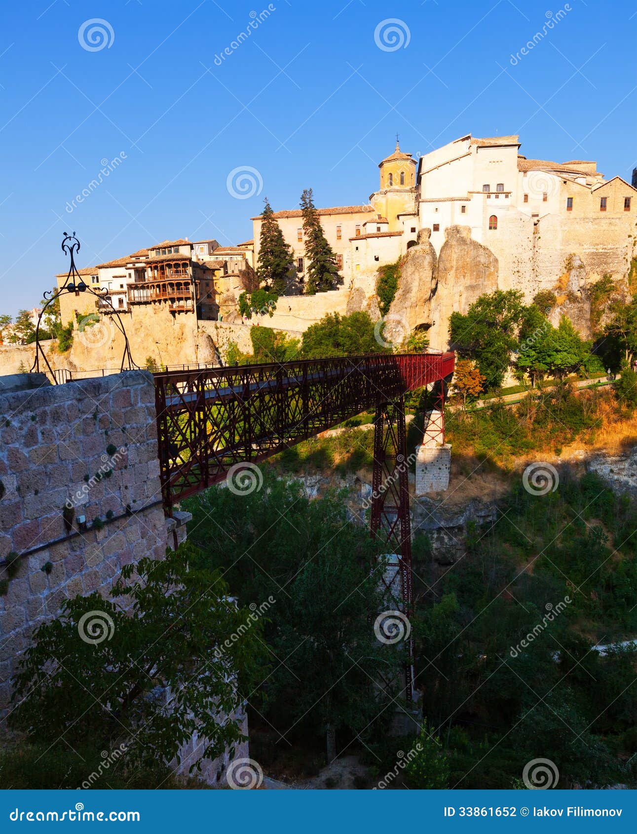 Saint Paul Bridge in Cuenca Stock Photo - Image of urban, pedestrian ...
