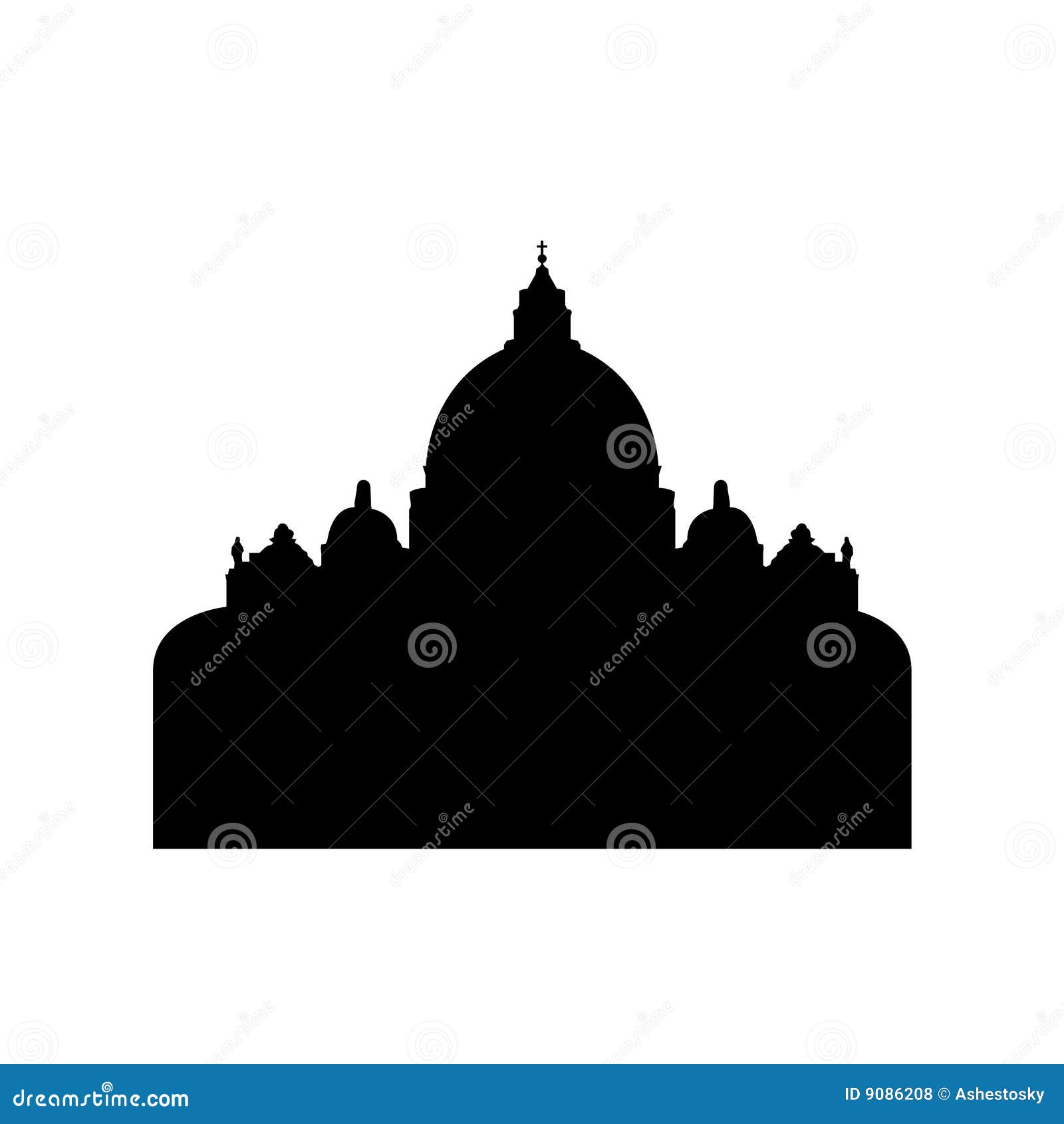 Saint Peter Basilica in Vatican City Stock Vector - Illustration of ...