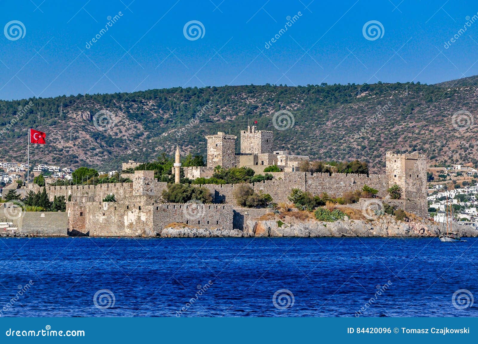 Saint Peter Castle Bodrum Kalesi in Bodrum, View from the Sea Stock ...