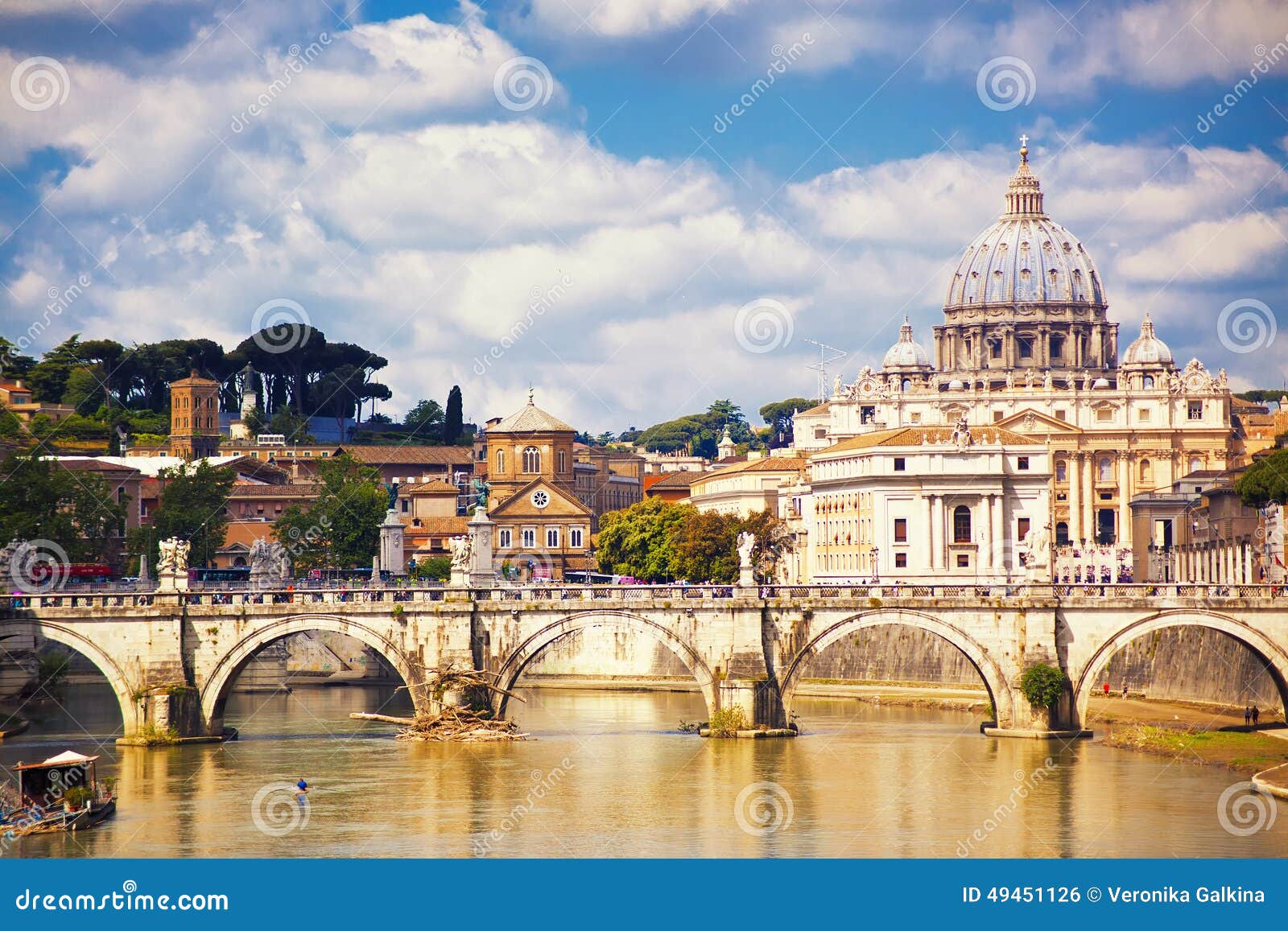 Saint Peter Cathedral, Rome Stock Photo - Image of postcard, cathedral ...