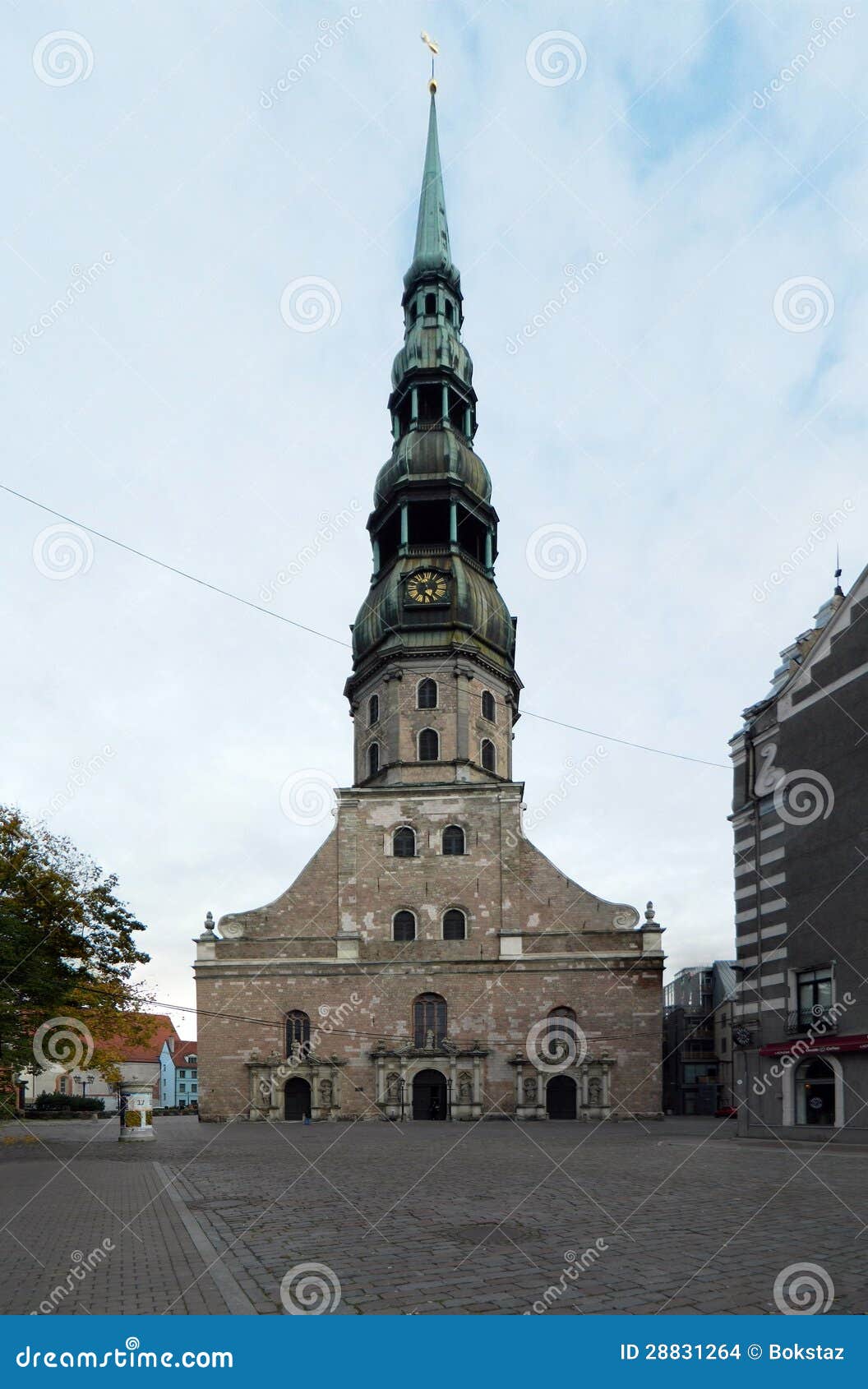 Saint Peter Church at Riga Old City Stock Photo - Image of light, hall ...