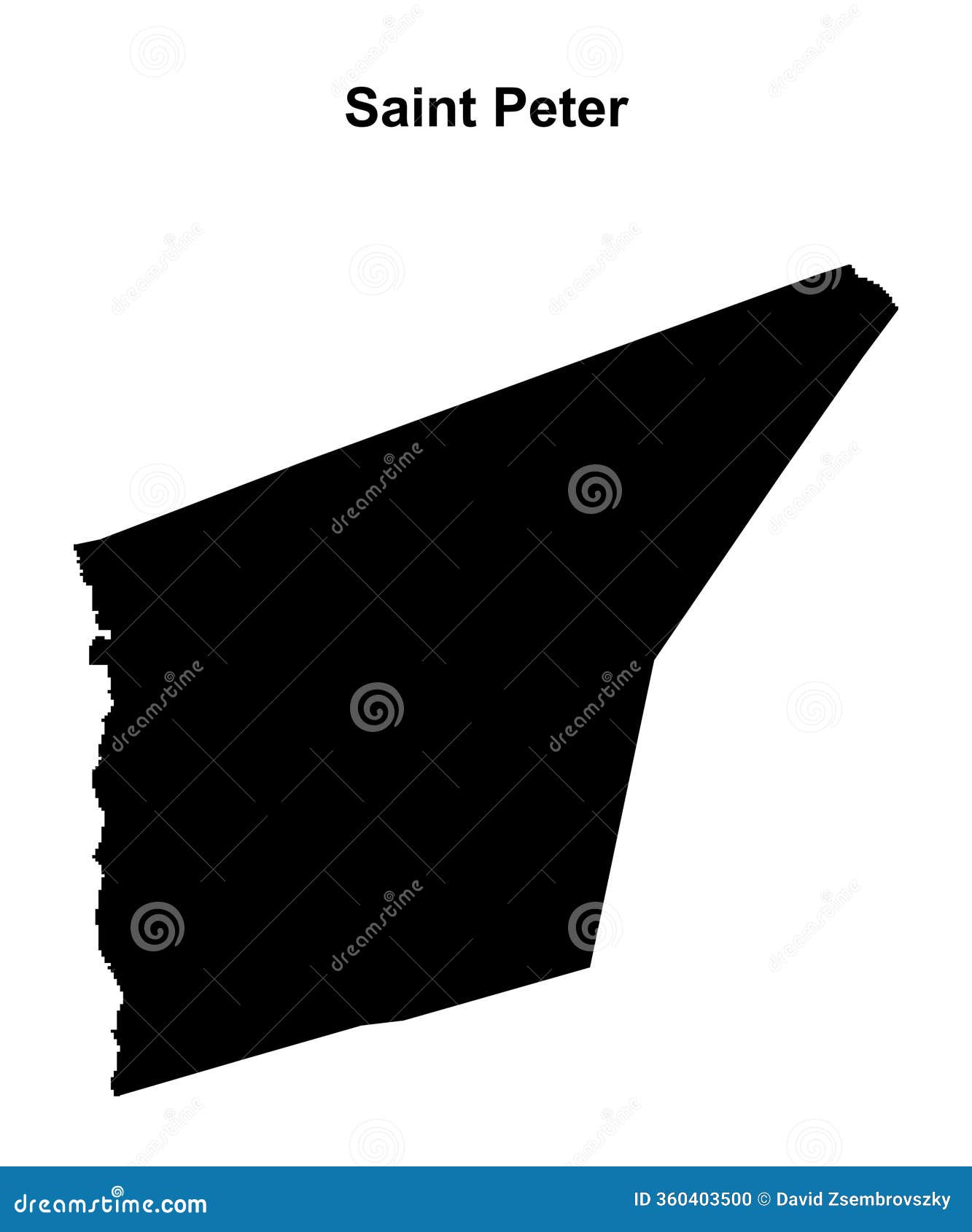 Saint Peter outline map stock illustration. Illustration of boundary ...