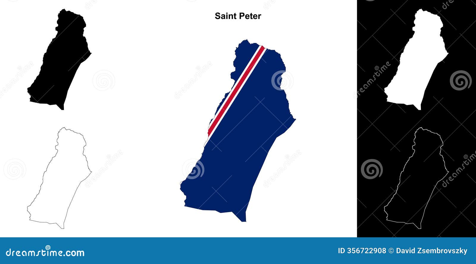Saint Peter outline map stock vector. Illustration of peter - 356722908