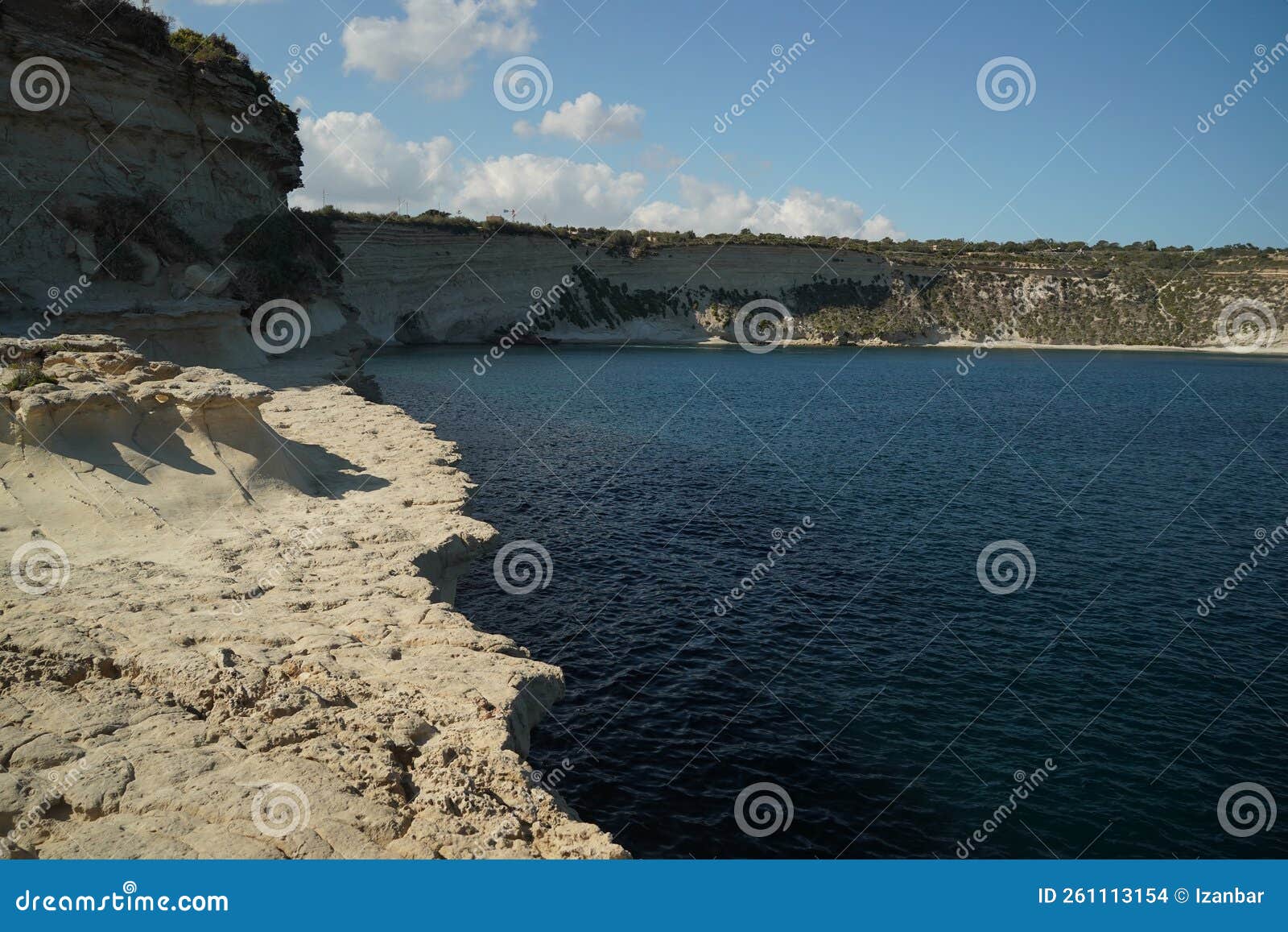 Saint Peter Pools Malta Rock Formation Hole on Rocks Stock Photo ...