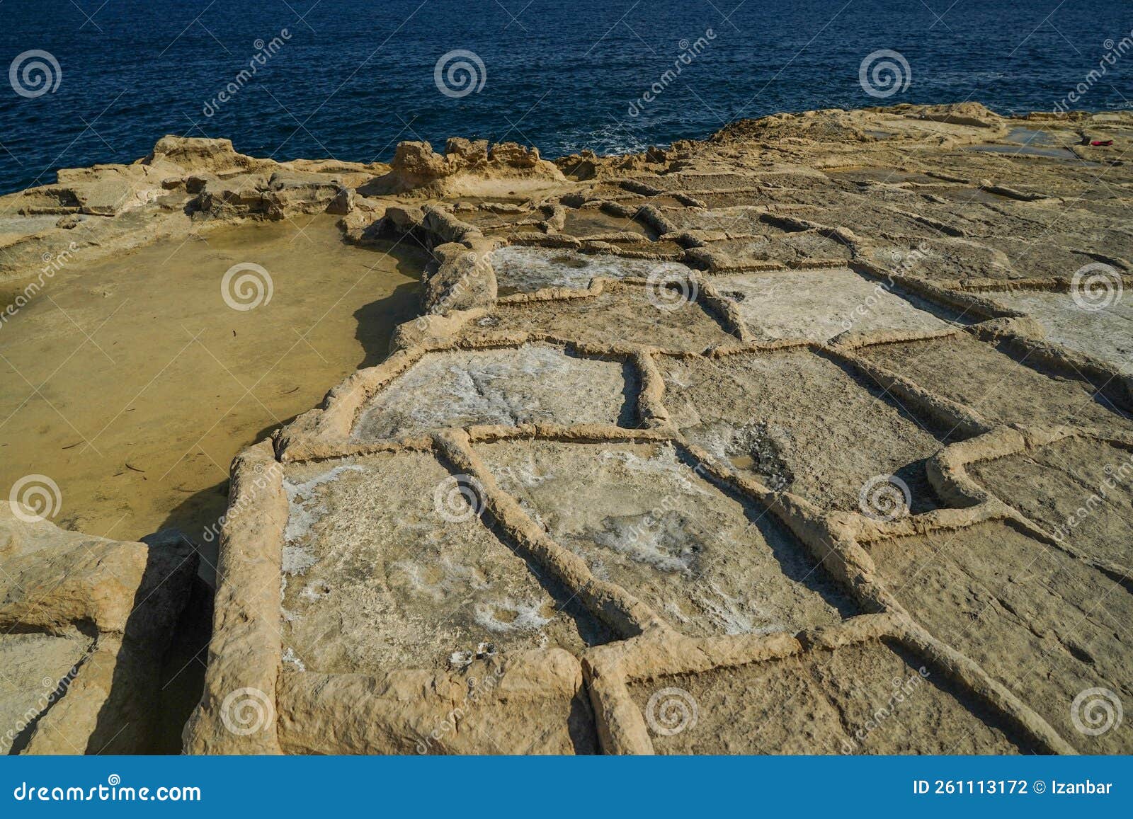 Saint Peter Pools Malta Rock Formation Hole on Rocks Stock Photo ...