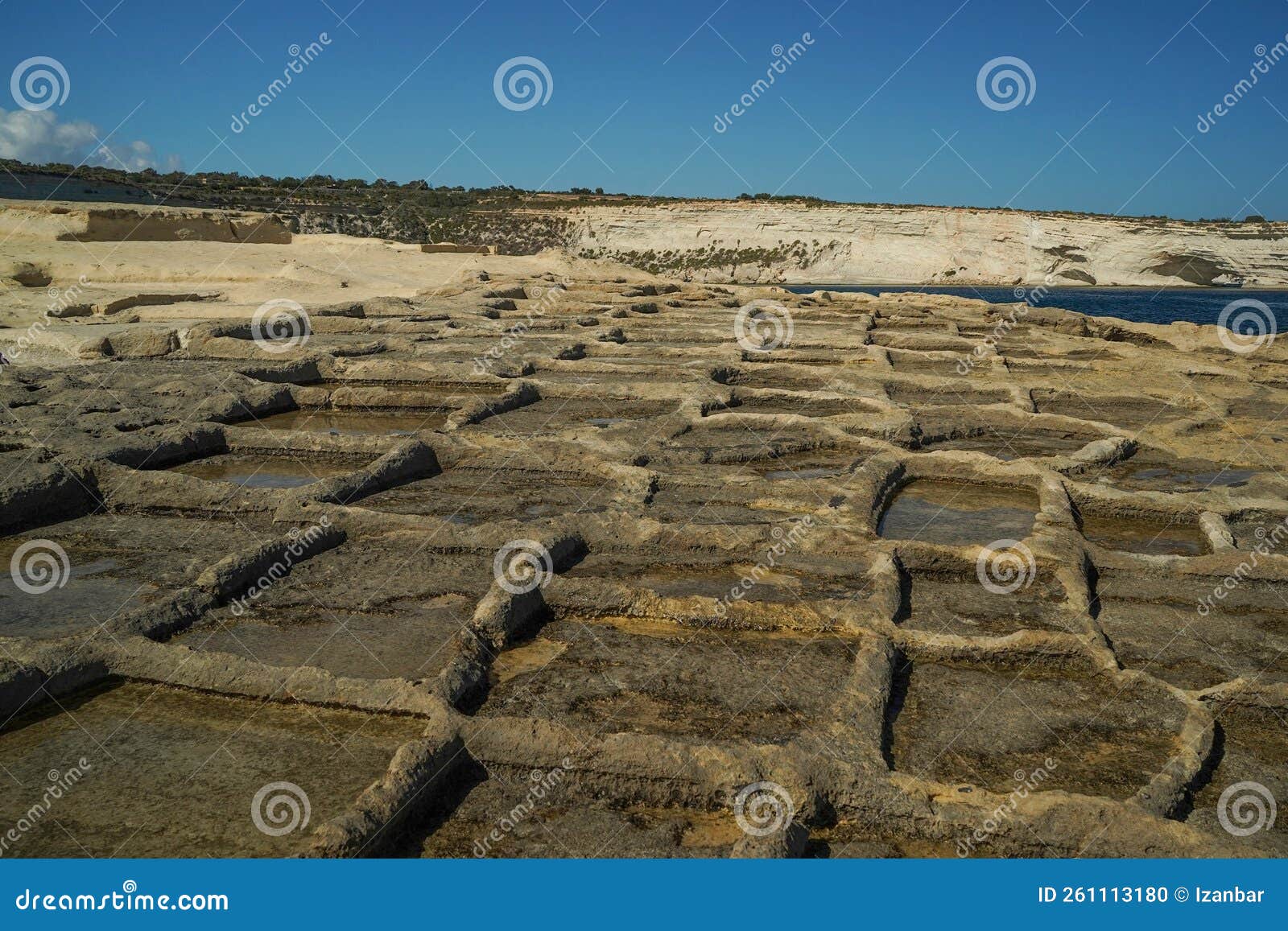 Saint Peter Pools Malta Rock Formation Hole on Rocks Stock Photo ...