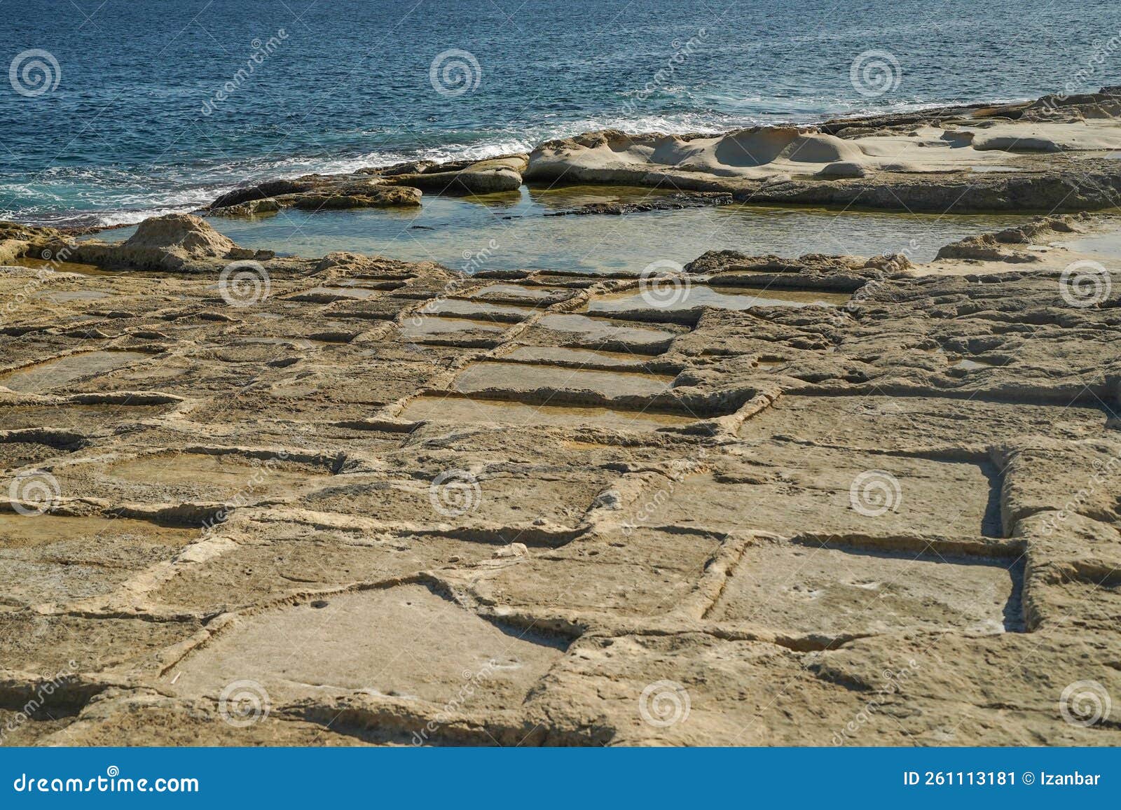 Saint Peter Pools Malta Rock Formation Hole on Rocks Stock Image ...