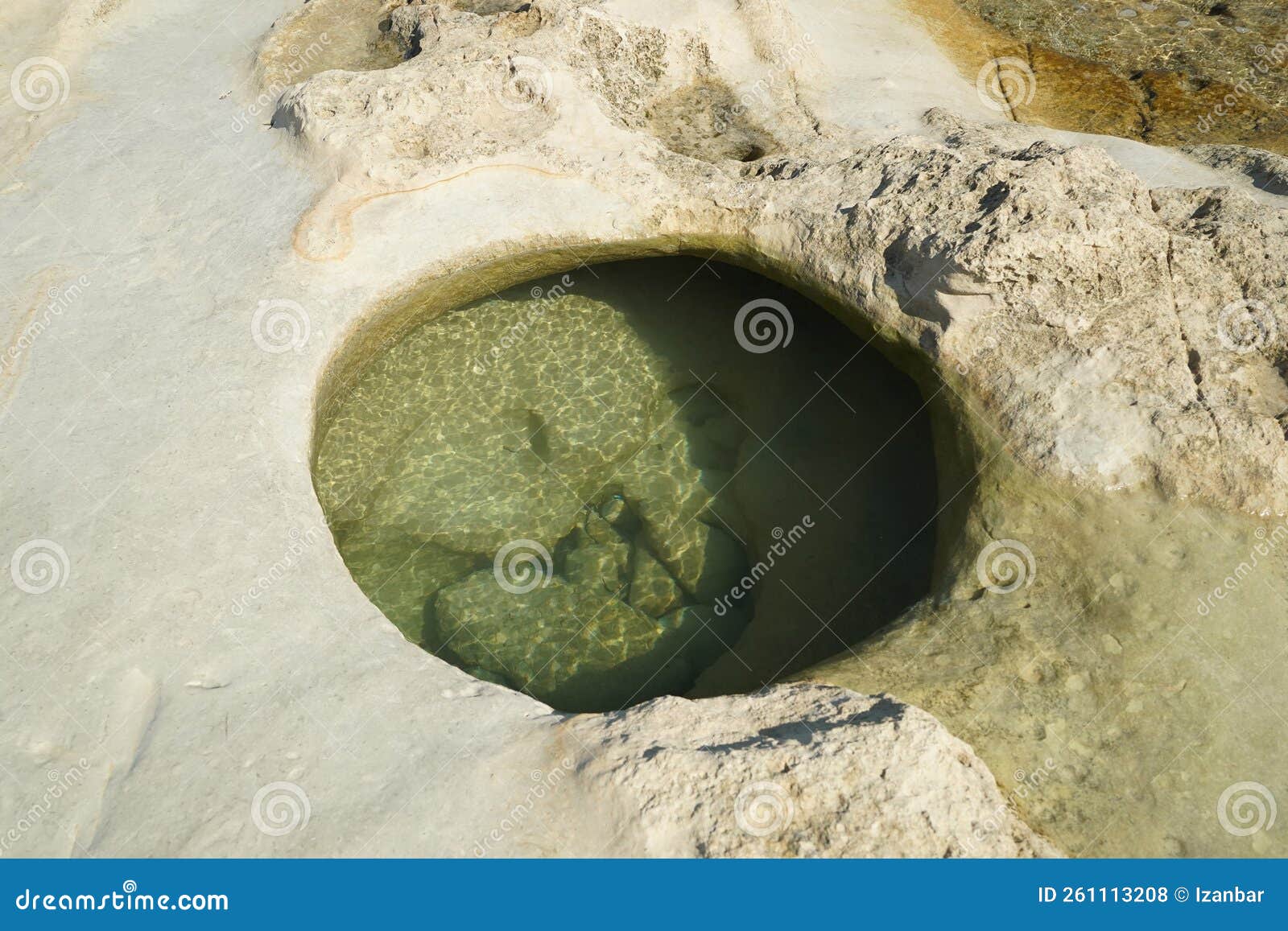 Saint Peter Pools Malta Rock Formation Hole on Rocks Stock Photo ...