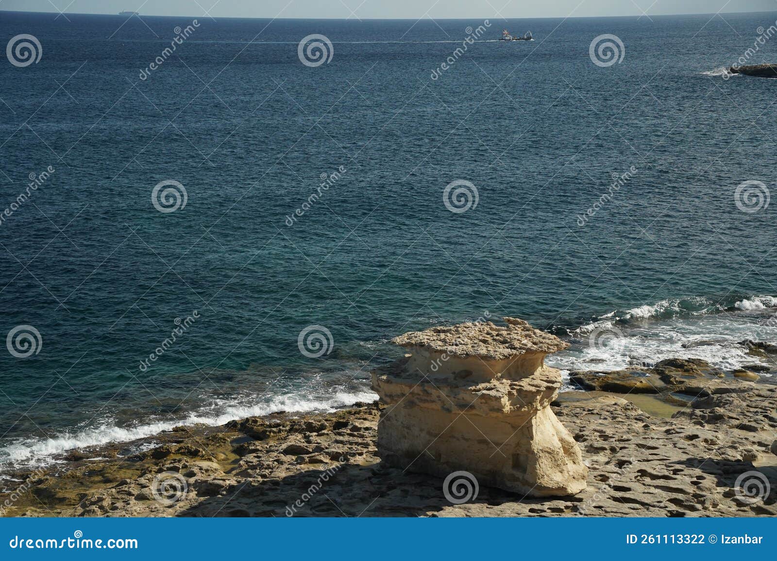 Saint Peter Pools Malta Rock Formation Hole on Rocks Stock Photo ...