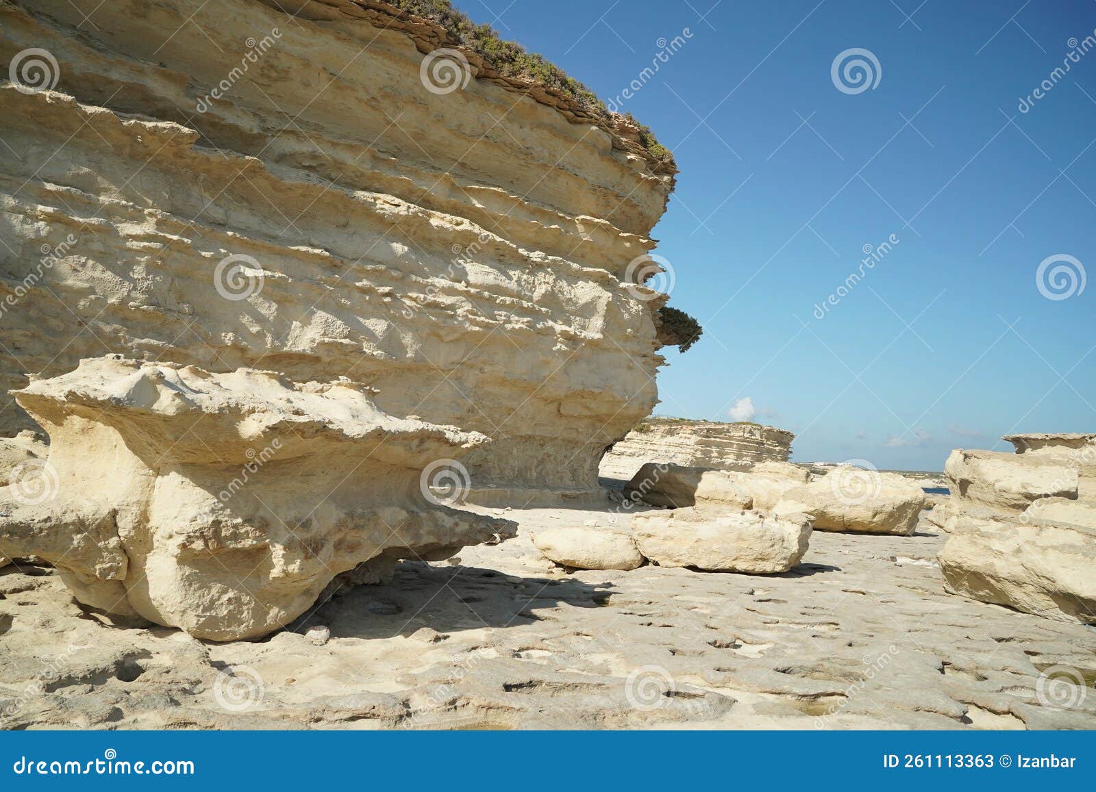 Saint Peter Pools Malta Rock Formation Hole on Rocks Stock Image ...