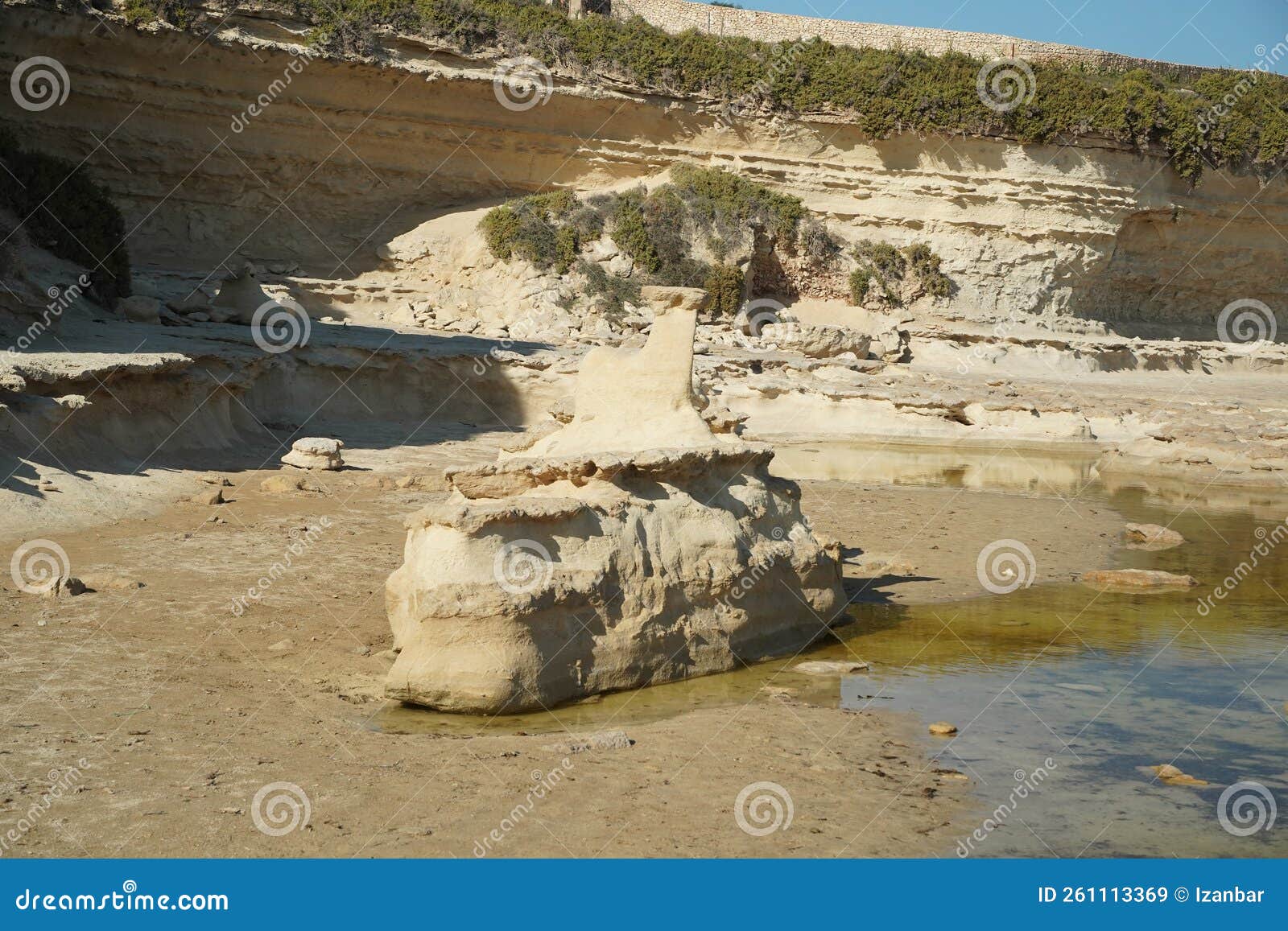 Saint Peter Pools Malta Rock Formation Hole on Rocks Stock Image ...