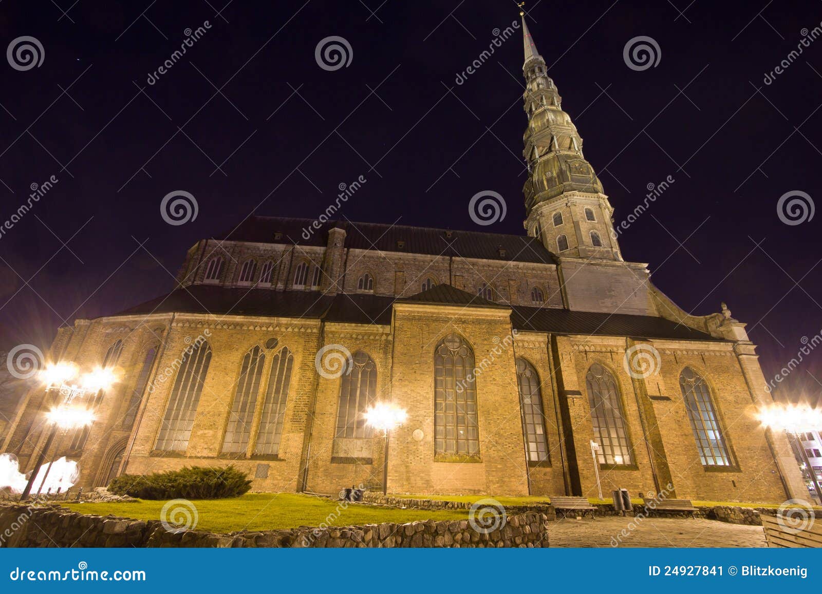 Saint Peter S Church in Riga, Latvia Stock Image - Image of avenue ...