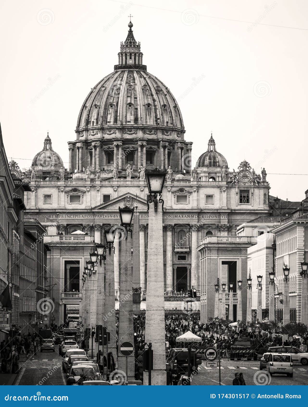 Saint Peter Square in Black and White Editorial Photography - Image of ...