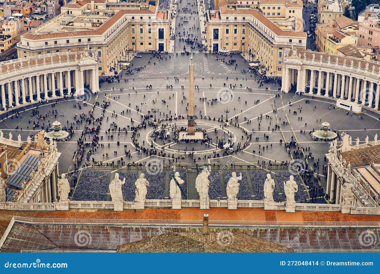 Saint Peter square stock photo. Image of city, travel - 272048414