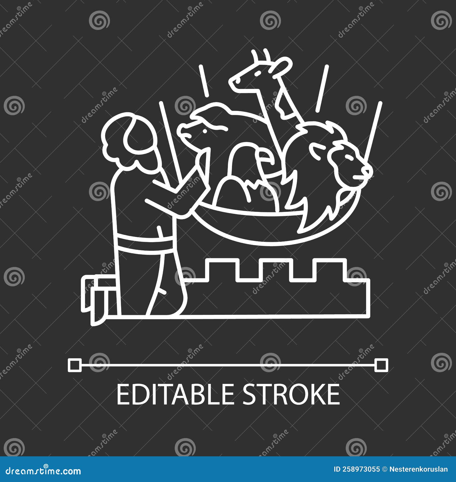 Saint Peter Vision White Linear Icon for Dark Theme Stock Vector ... Saint Peter Vision White Linear Icon for Dark Theme Stock Vector ...