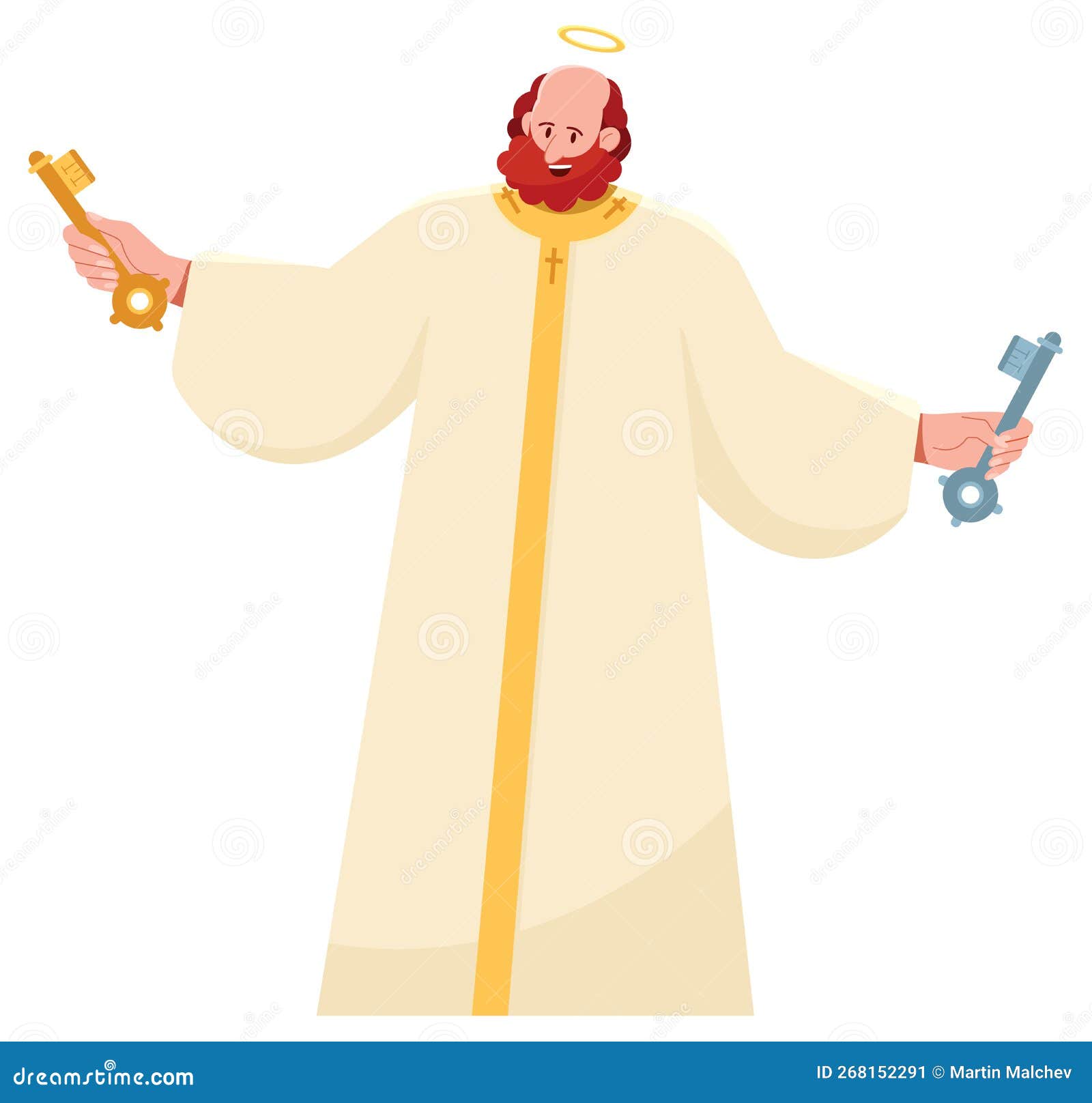 St Peter At The Pearly Gates Stock Illustration | CartoonDealer.com #43573
