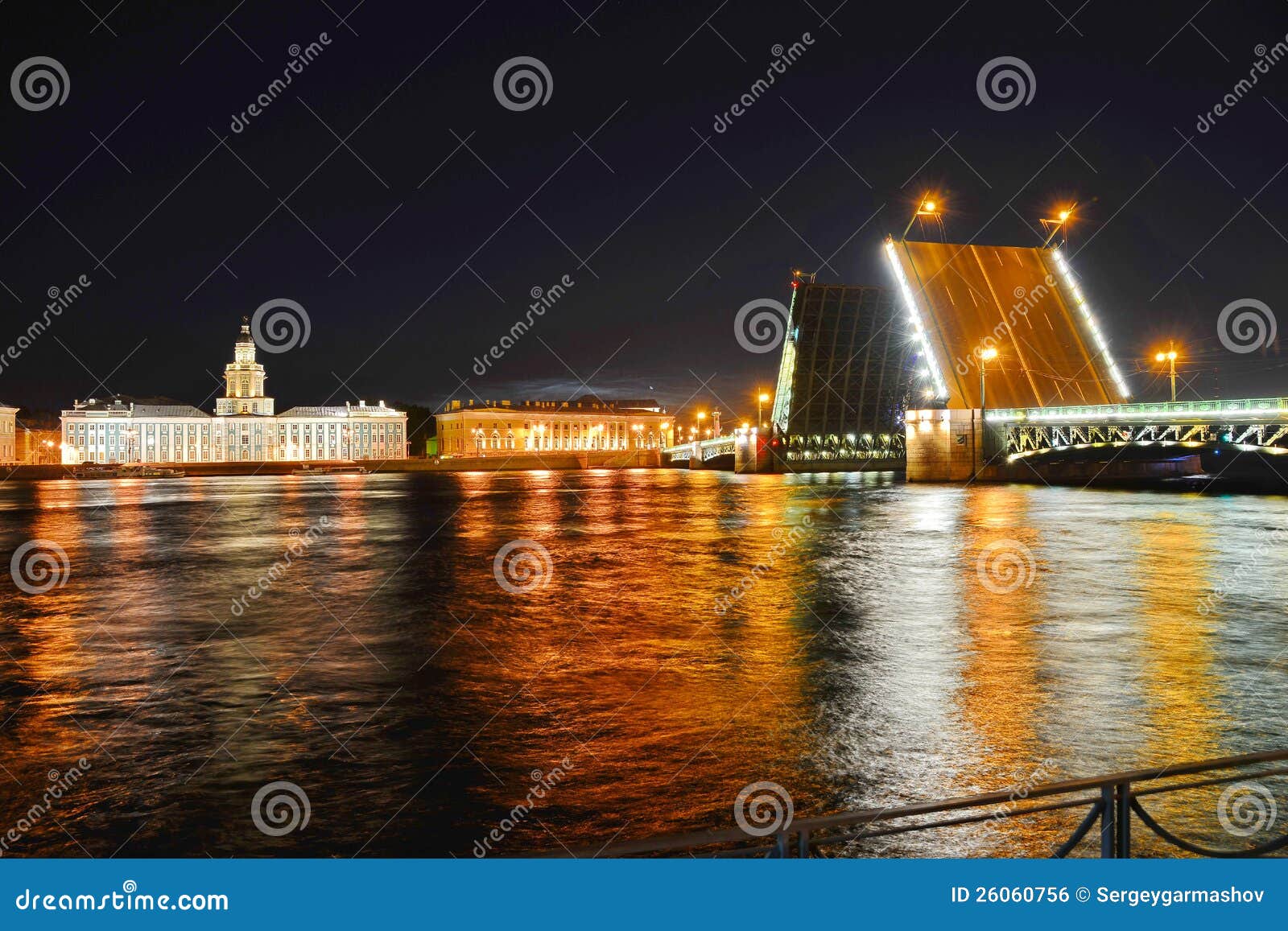 Saint-Petersburg, Palace Bridge Stock Photo - Image of island, arrow ...