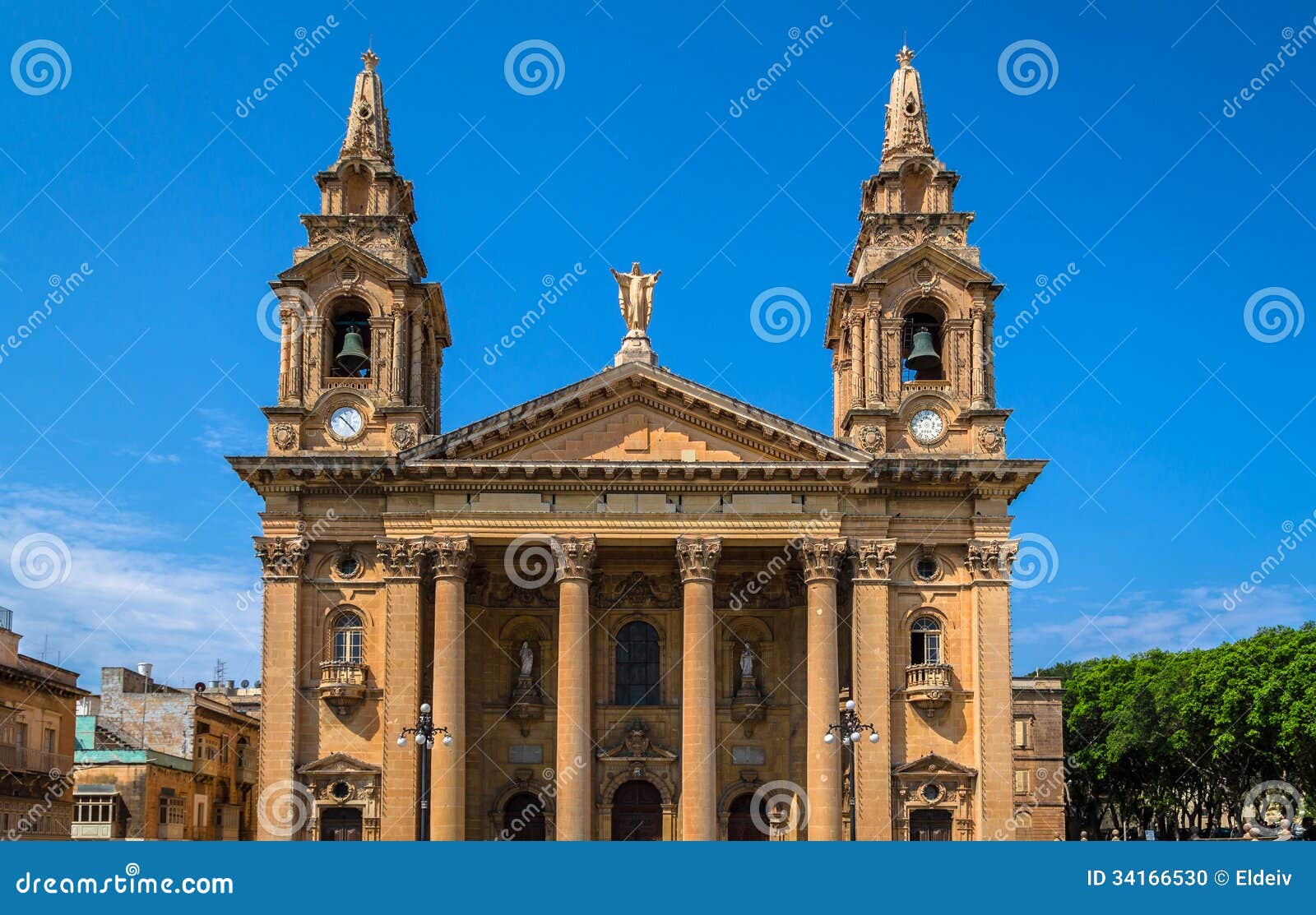 Saint Publius stock photo. Image of malta, dome, travel - 34166530