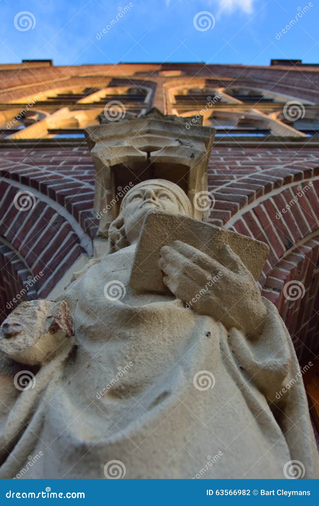 Saint Reading a Book, Statue Stock Photo - Image of blue, reading: 63566982