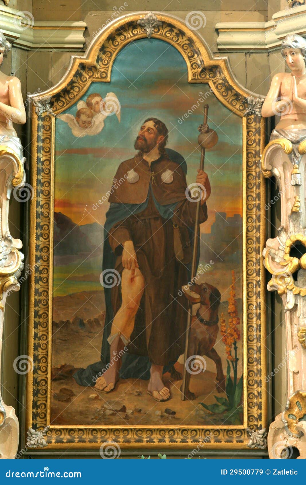 Saint Roch image stock. Image du autel, spirituel, religion - 29500779