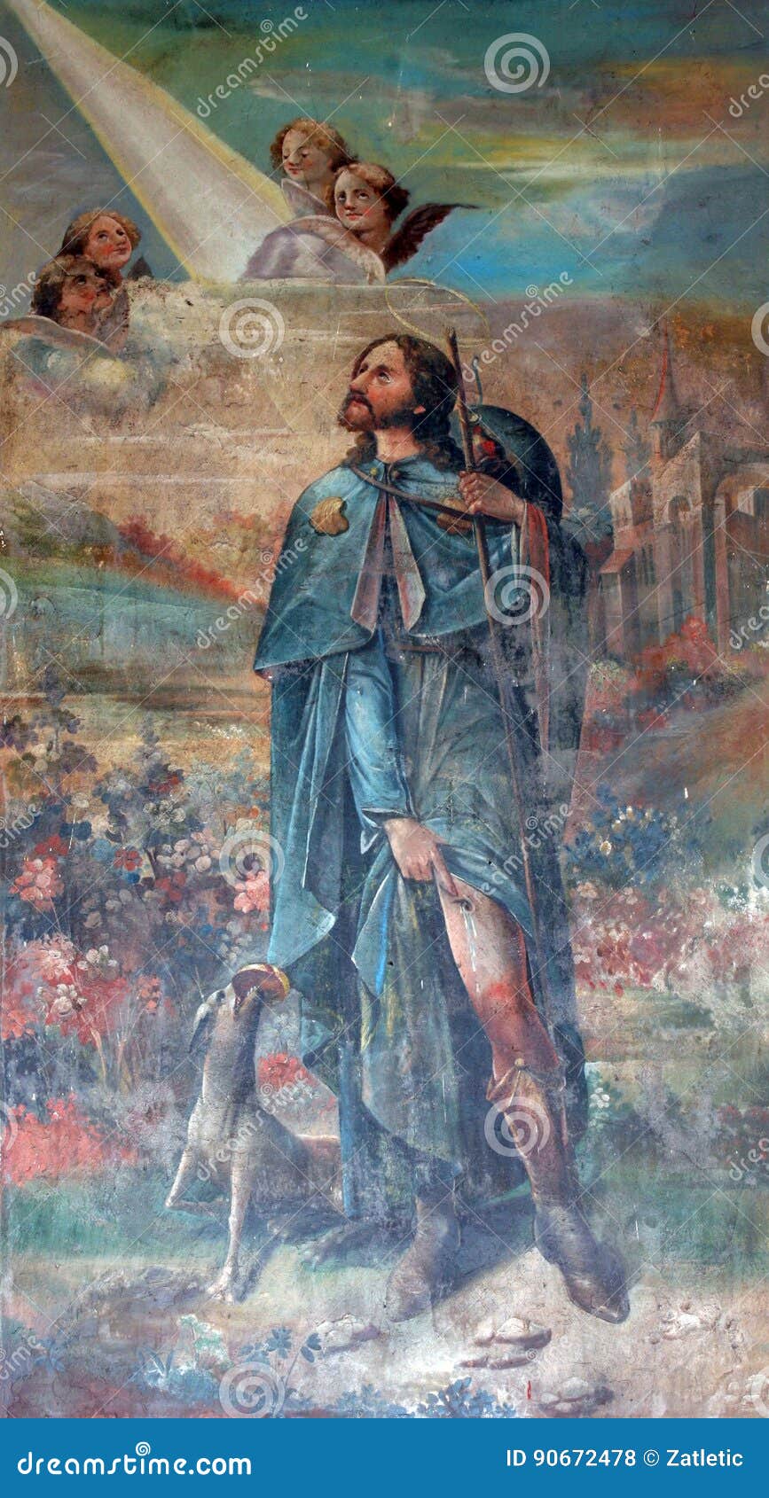 Saint Roch stock photo. Image of artwork, colourful, arhitecture - 90672478