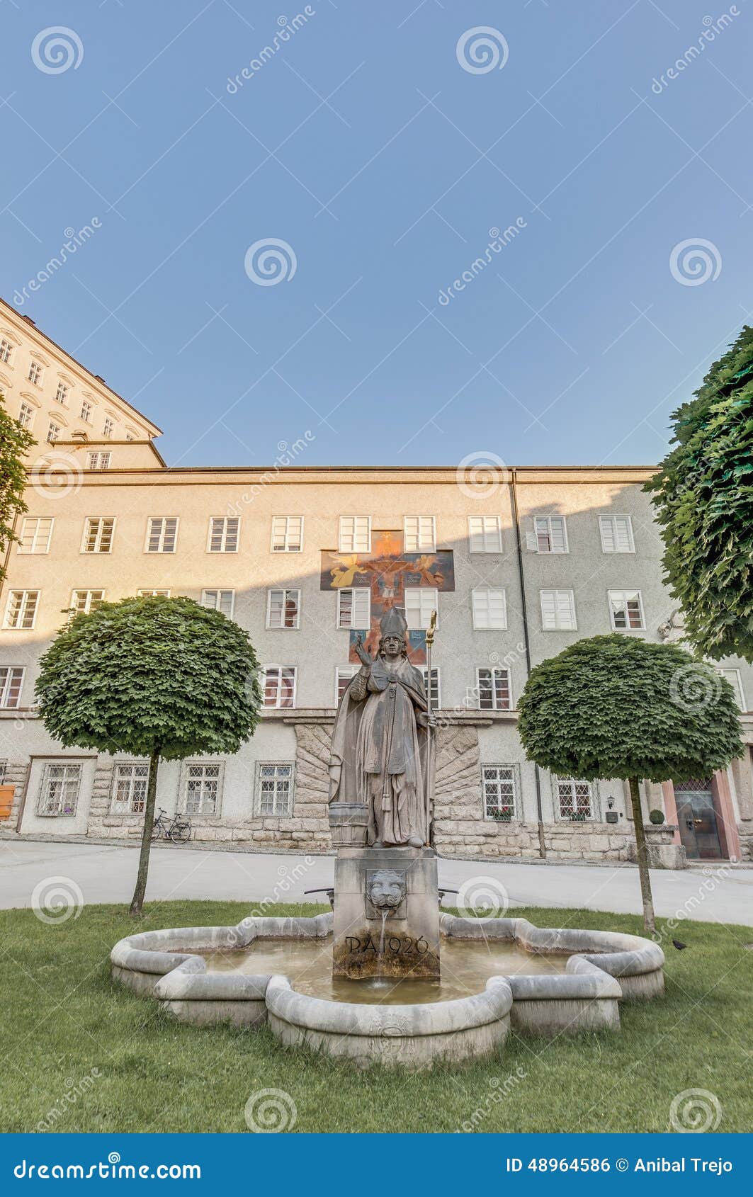 Saint Rupert Statue at Salzburg, Austria Stock Photo - Image of ...