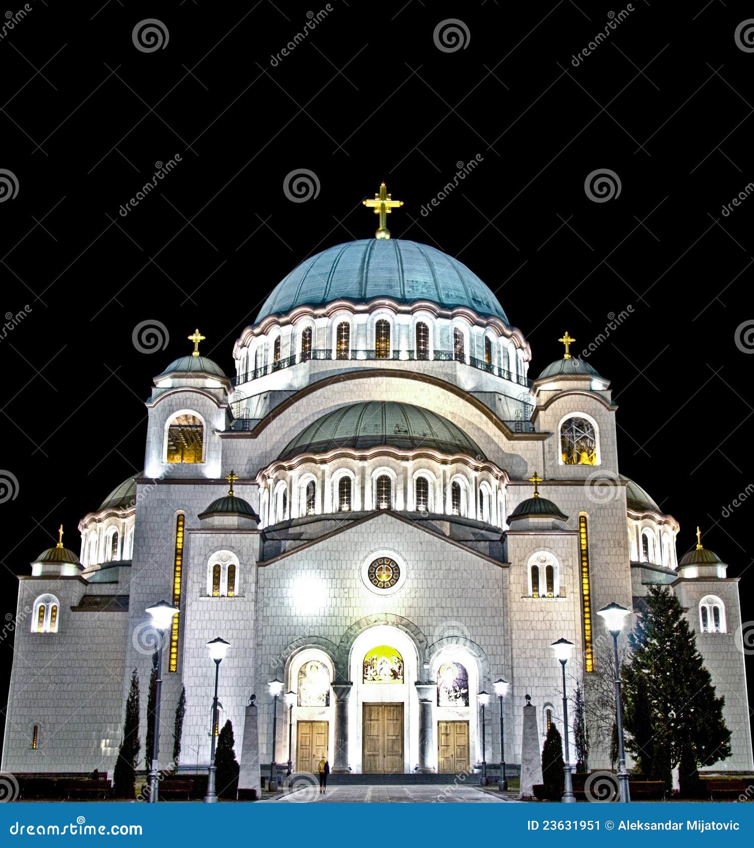 Saint Sava temple in HDR stock image. Image of landmark - 23631951