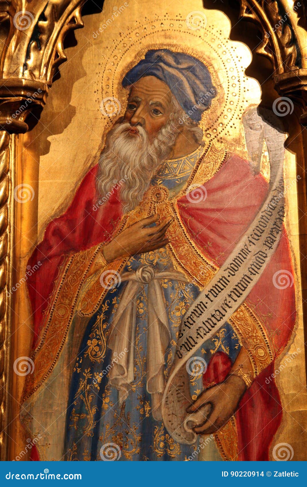 Saint Simon The Apostle, Relief On The Facade Of Basilica Of Santa ...