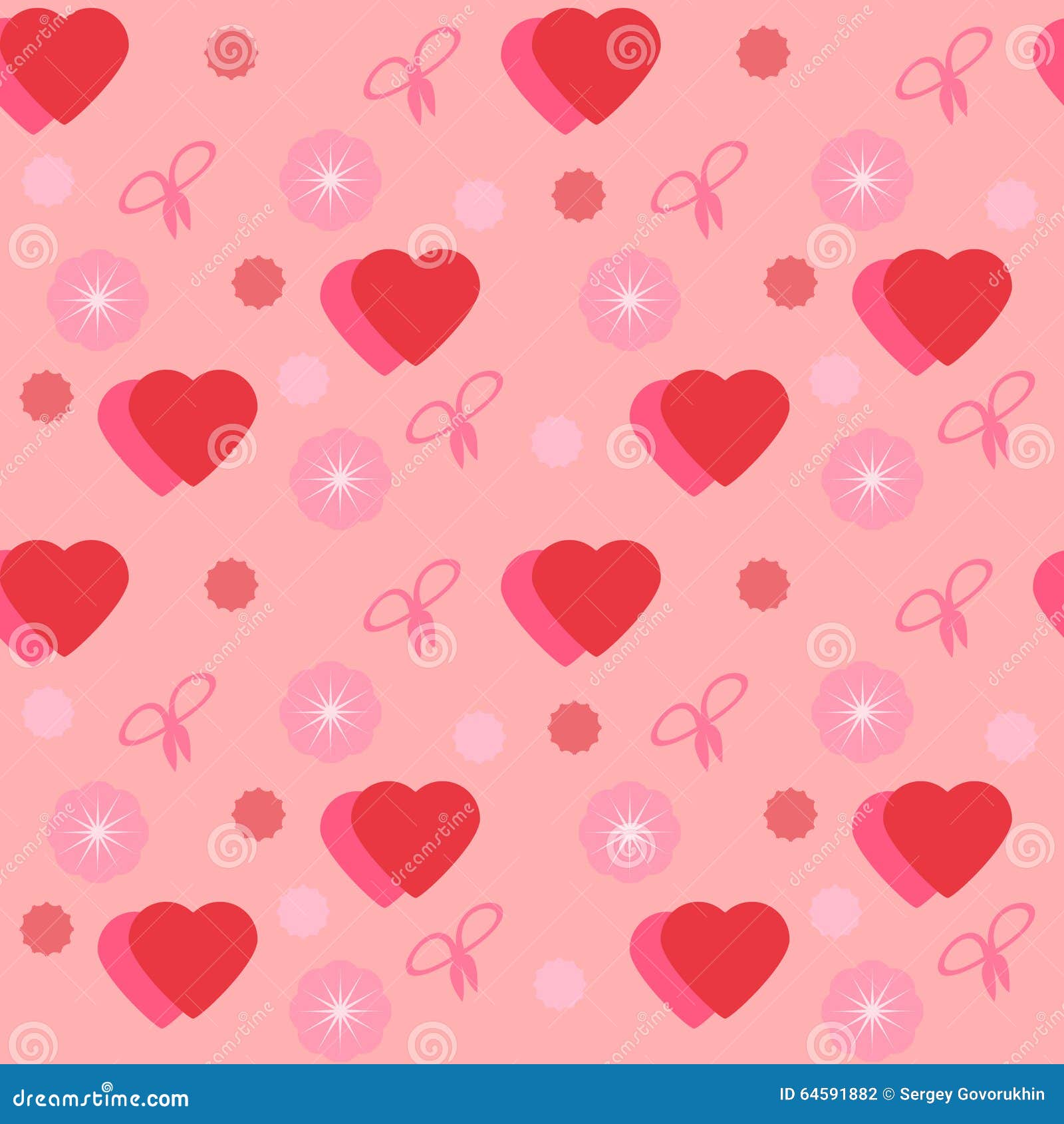 Saint-Valentin Sans Couture De Texture Illustration de Vecteur ...