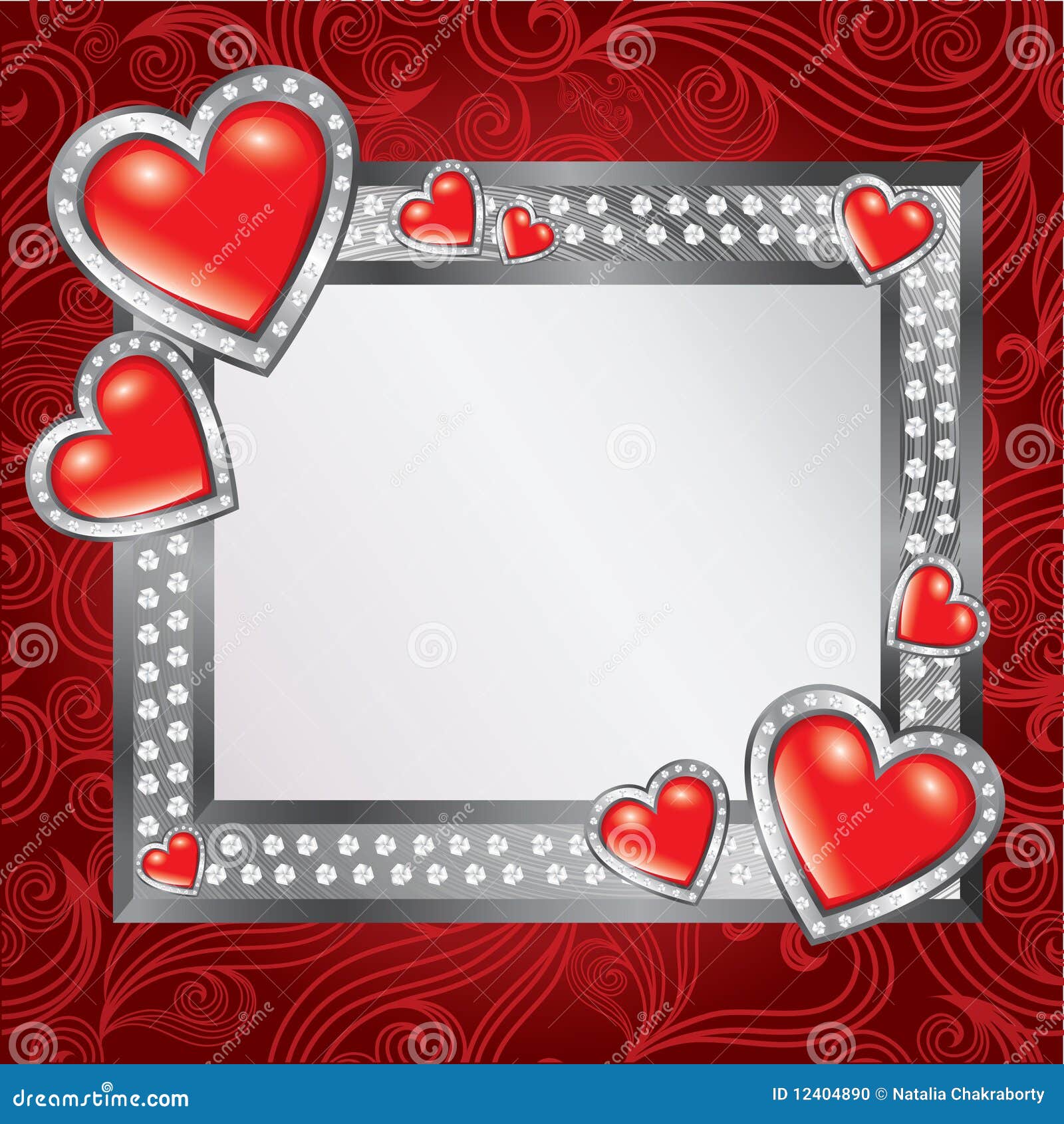 Saint Valentine S Day Frame Stock Vector - Illustration of postcard ...