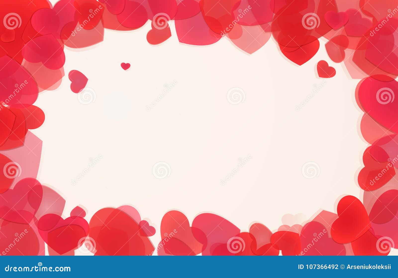 Saint Valentine`s Heart Frame Stock Vector - Illustration of leaflet ...