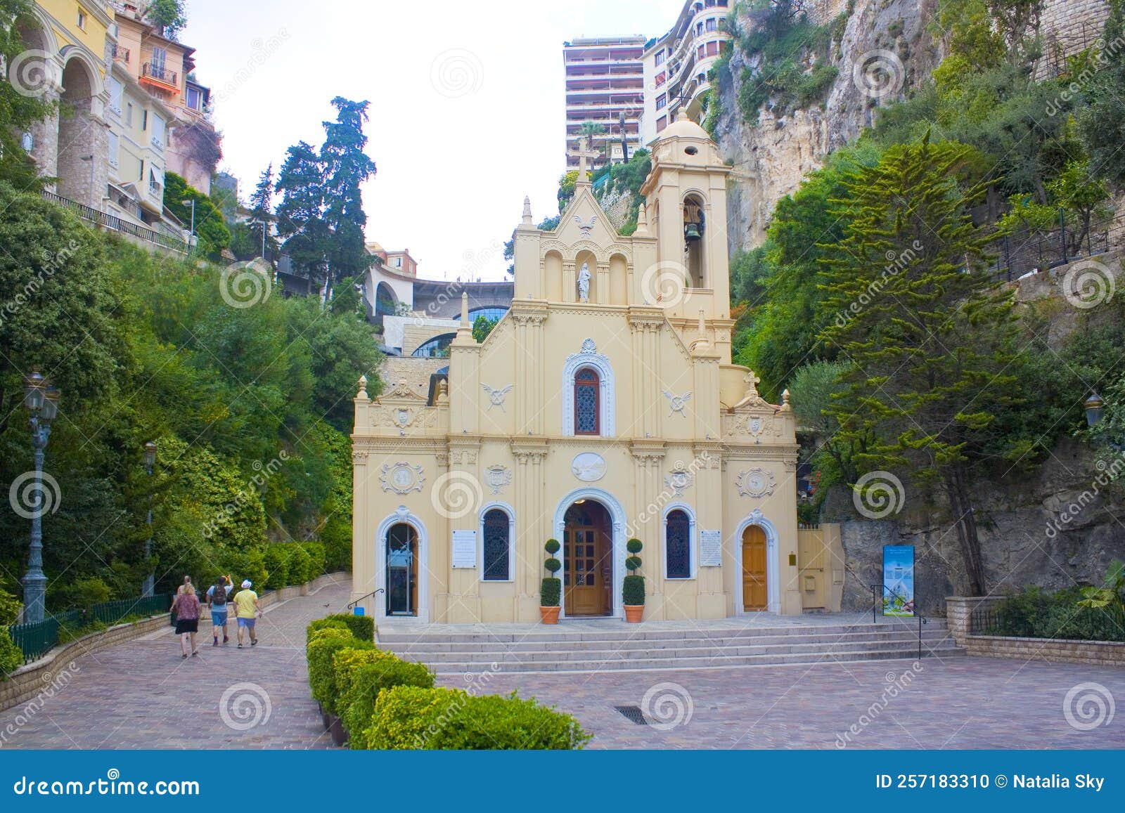 Sainte-Devote Chapel in Downtown of Monaco Editorial Image - Image of ...