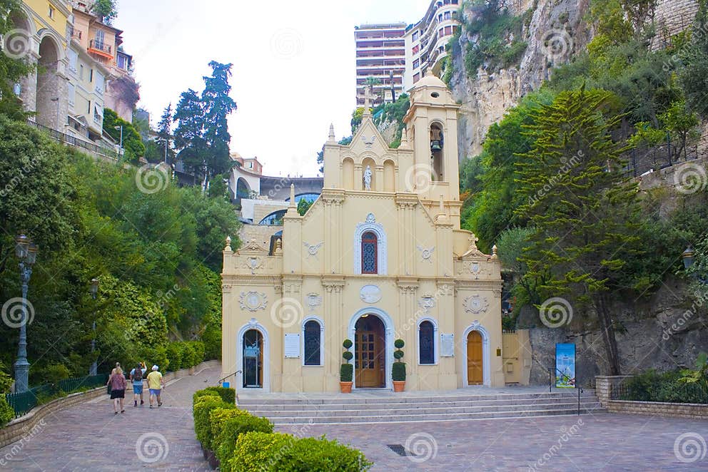 Sainte-Devote Chapel in Downtown of Monaco Editorial Image - Image of ...
