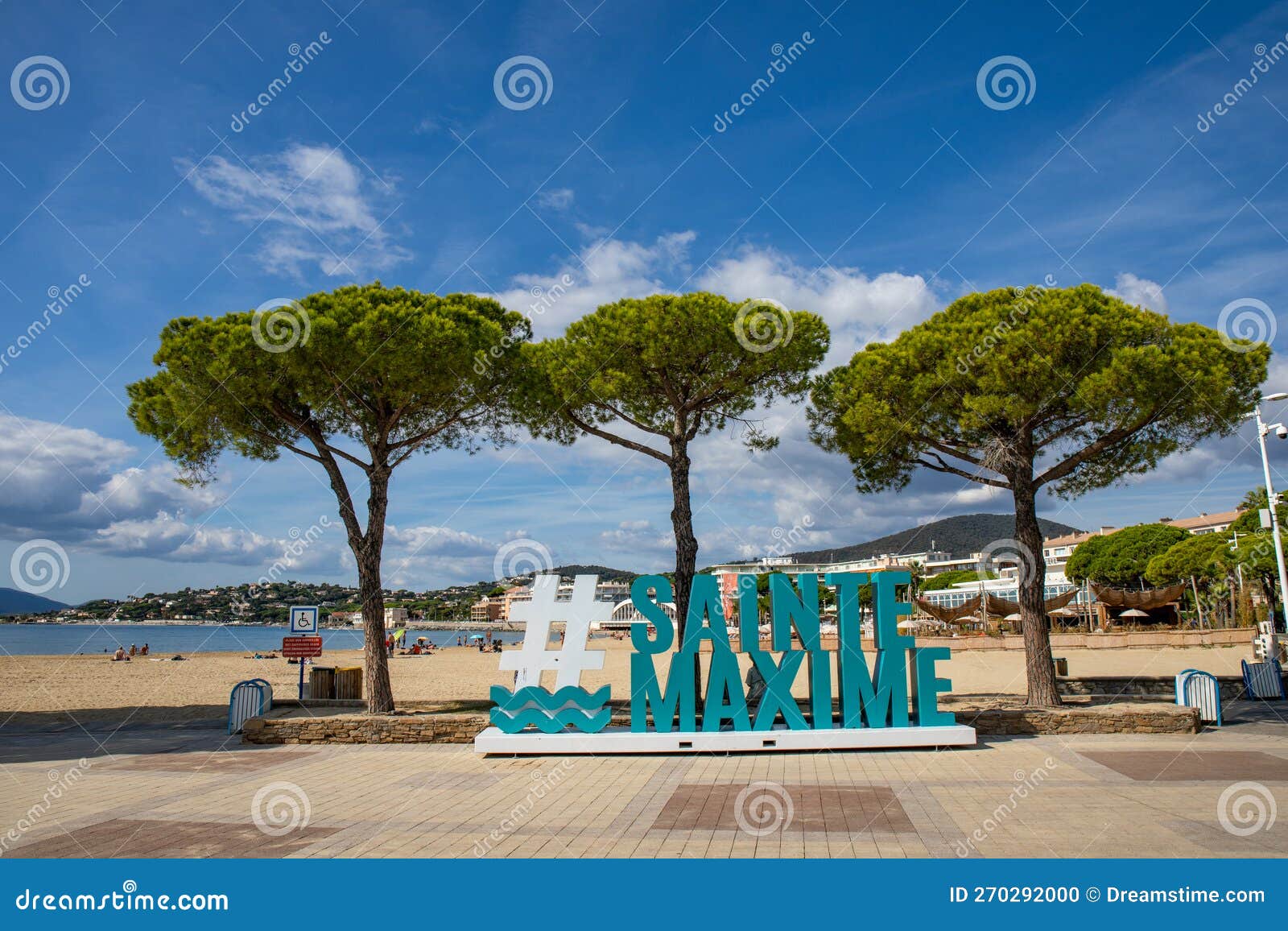 Sainte Maxime Beach, Var, French Riviera Stock Photo - Image of ...