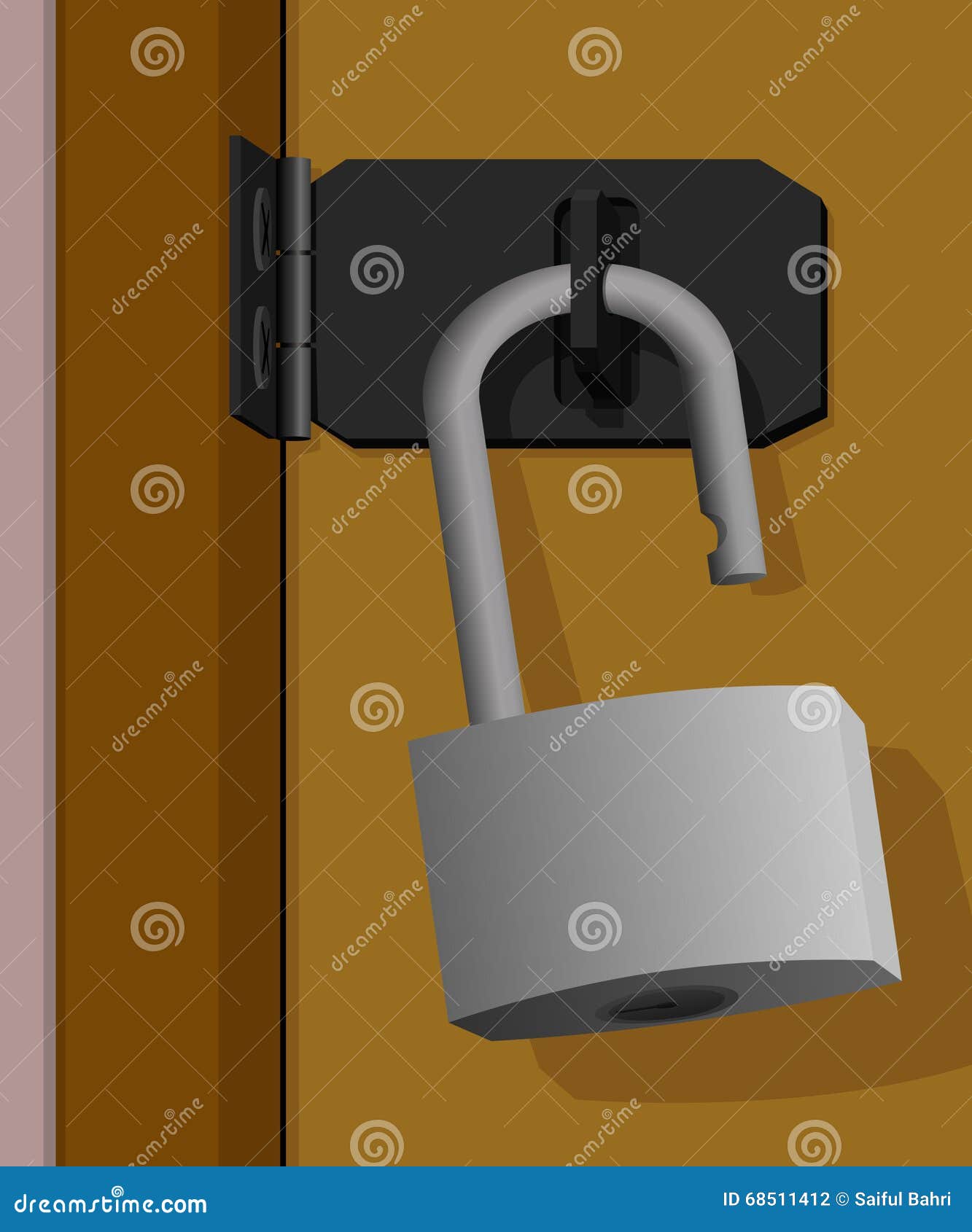 Sair Em Casa Sem Ser Fechado Com Um Cadeado Ilustração do Vetor ...