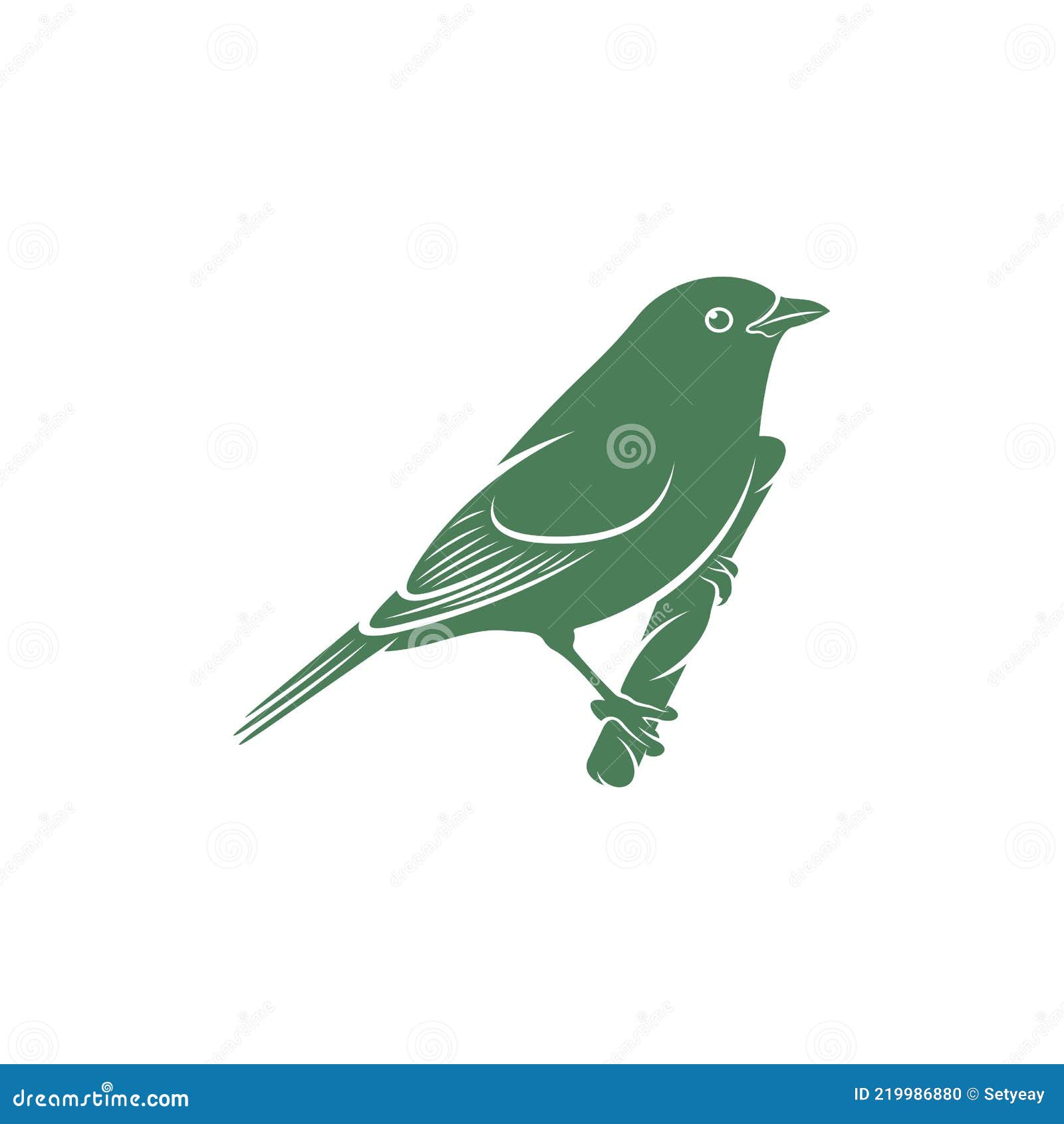Saira Amarela Bird Vector Illustration. Saira Amarela Bird Logo Design ...