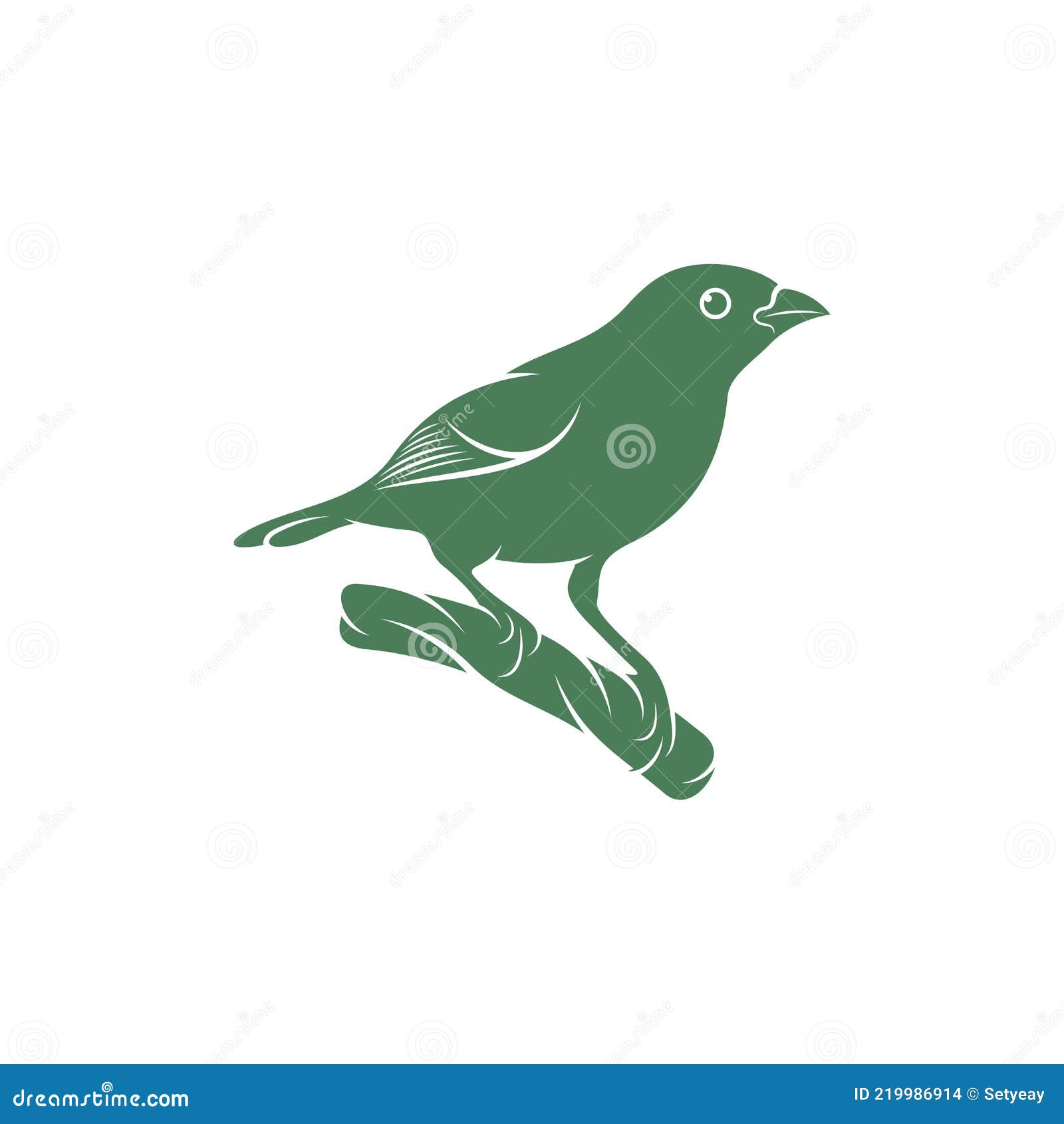 Saira Amarela Bird Vector Illustration. Saira Amarela Bird Logo Design ...