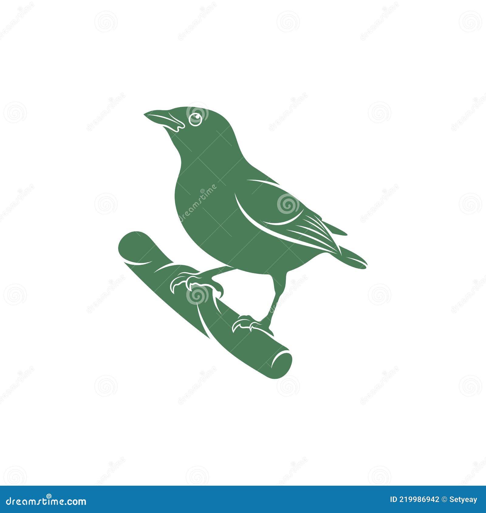 Saira Amarela Bird Vector Illustration. Saira Amarela Bird Logo Design ...