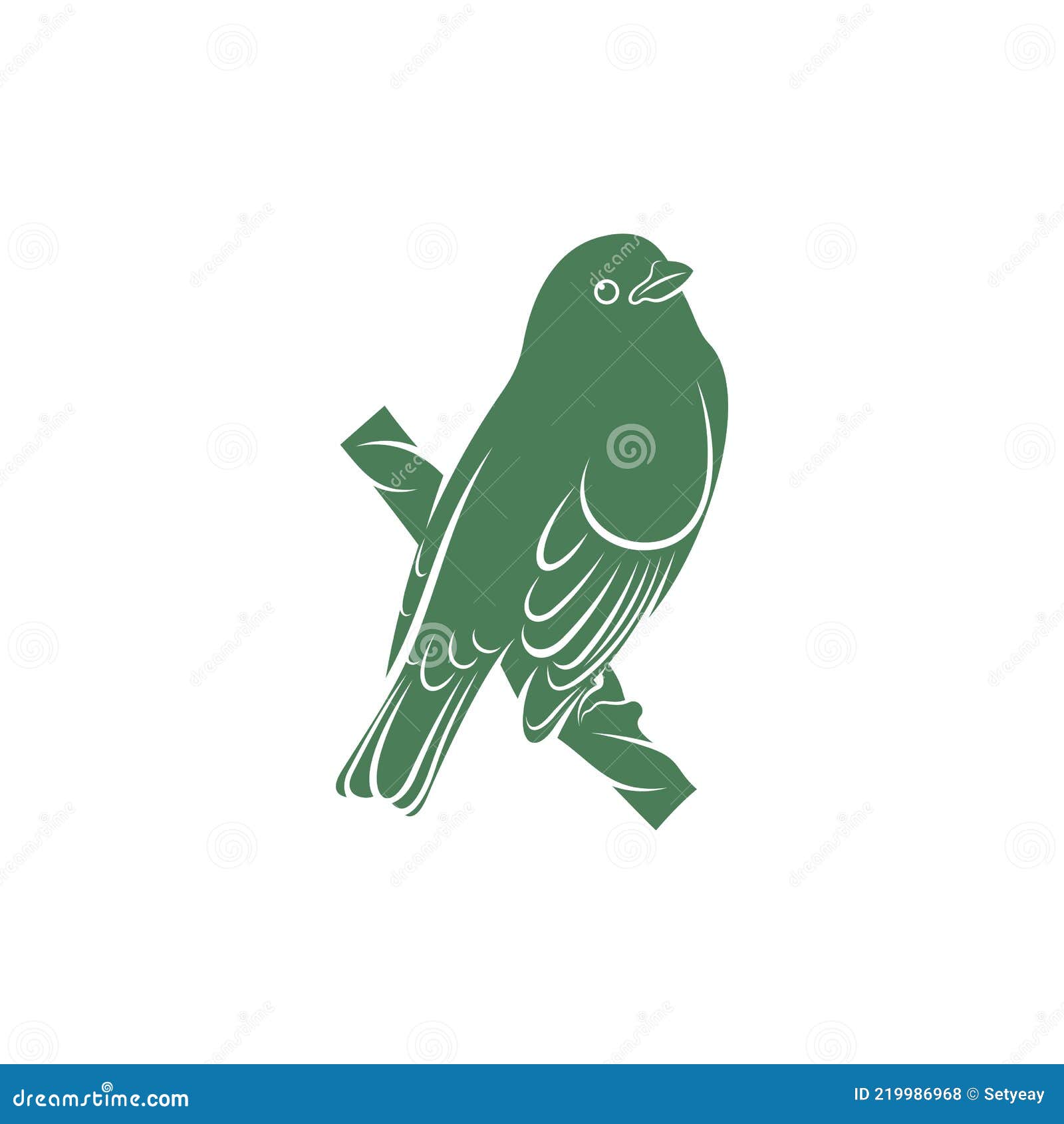 Saira Amarela Bird Vector Illustration. Saira Amarela Bird Logo Design ...