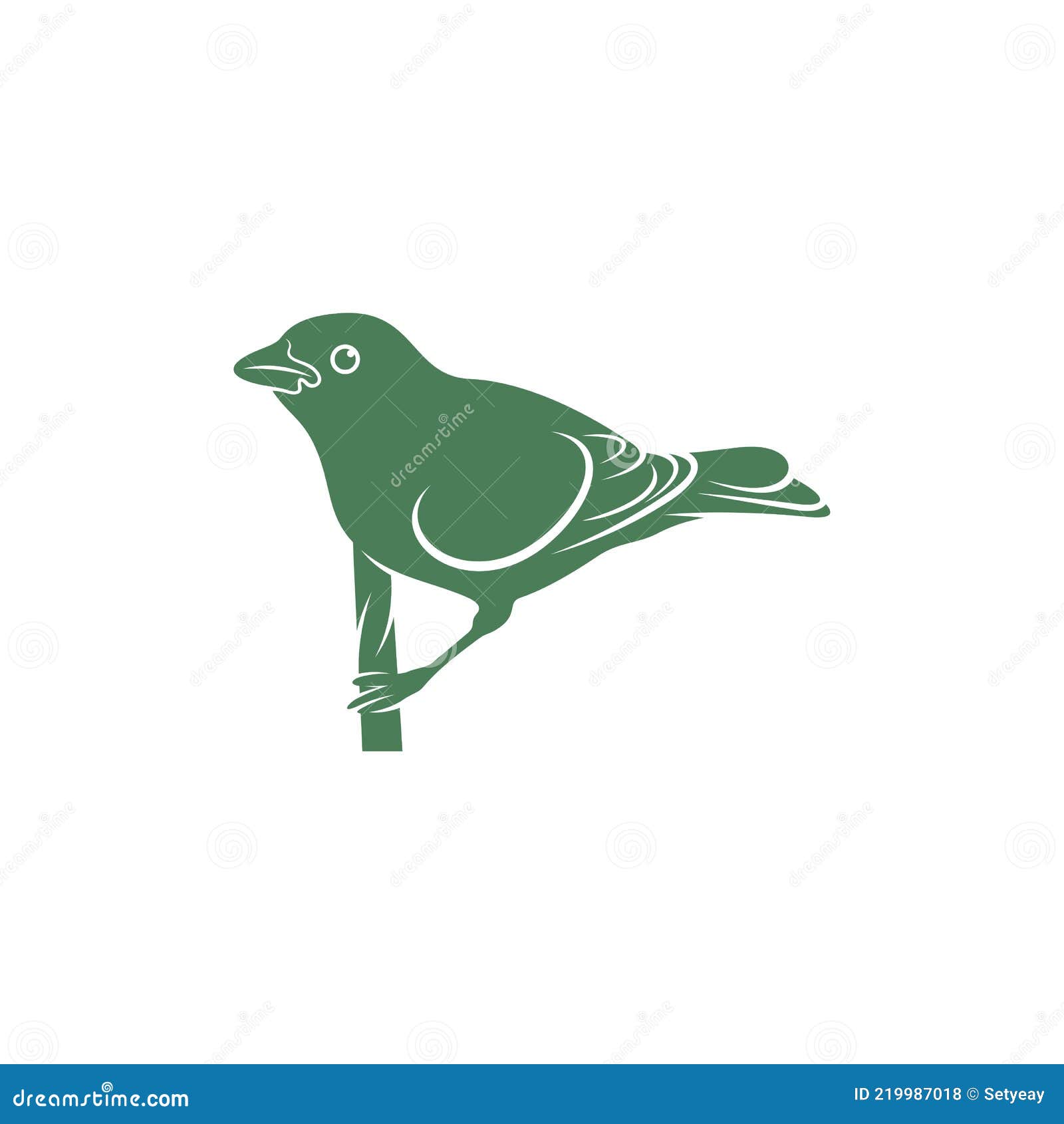 Saira Amarela Bird Vector Illustration. Saira Amarela Bird Logo Design ...