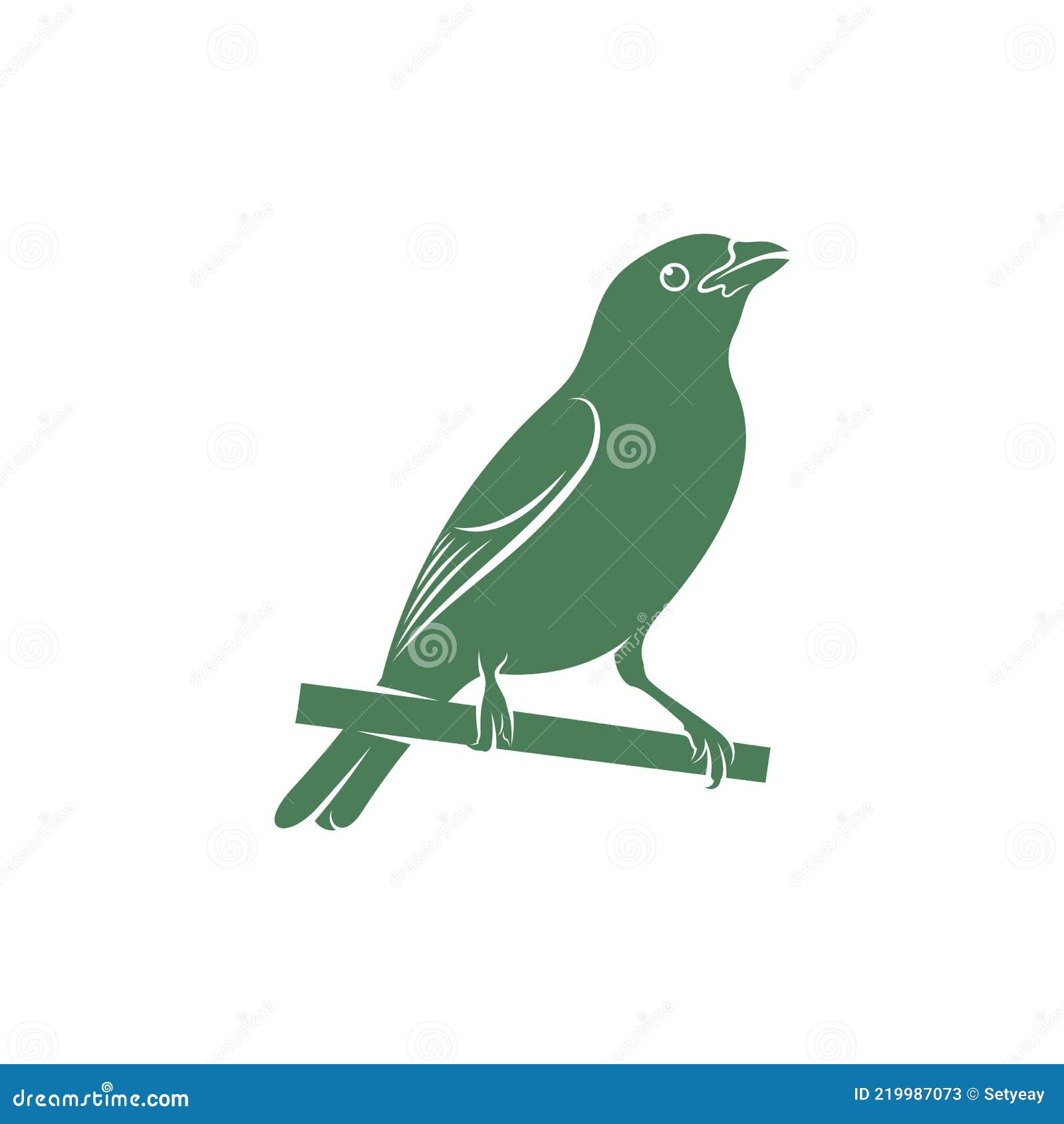 Saira Amarela Bird Vector Illustration. Saira Amarela Bird Logo Design ...