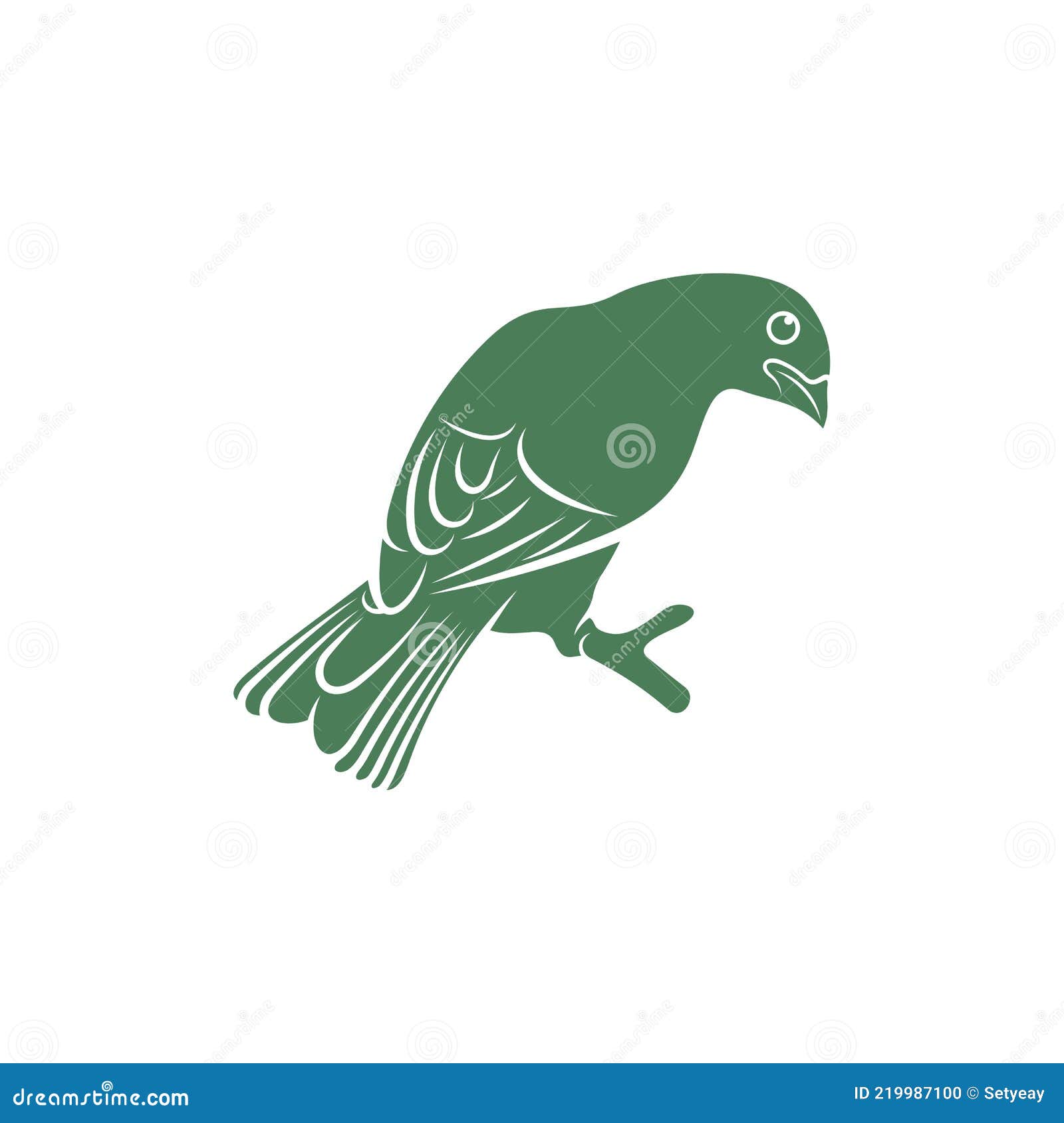 Saira Amarela Bird Vector Illustration. Saira Amarela Bird Logo Design ...